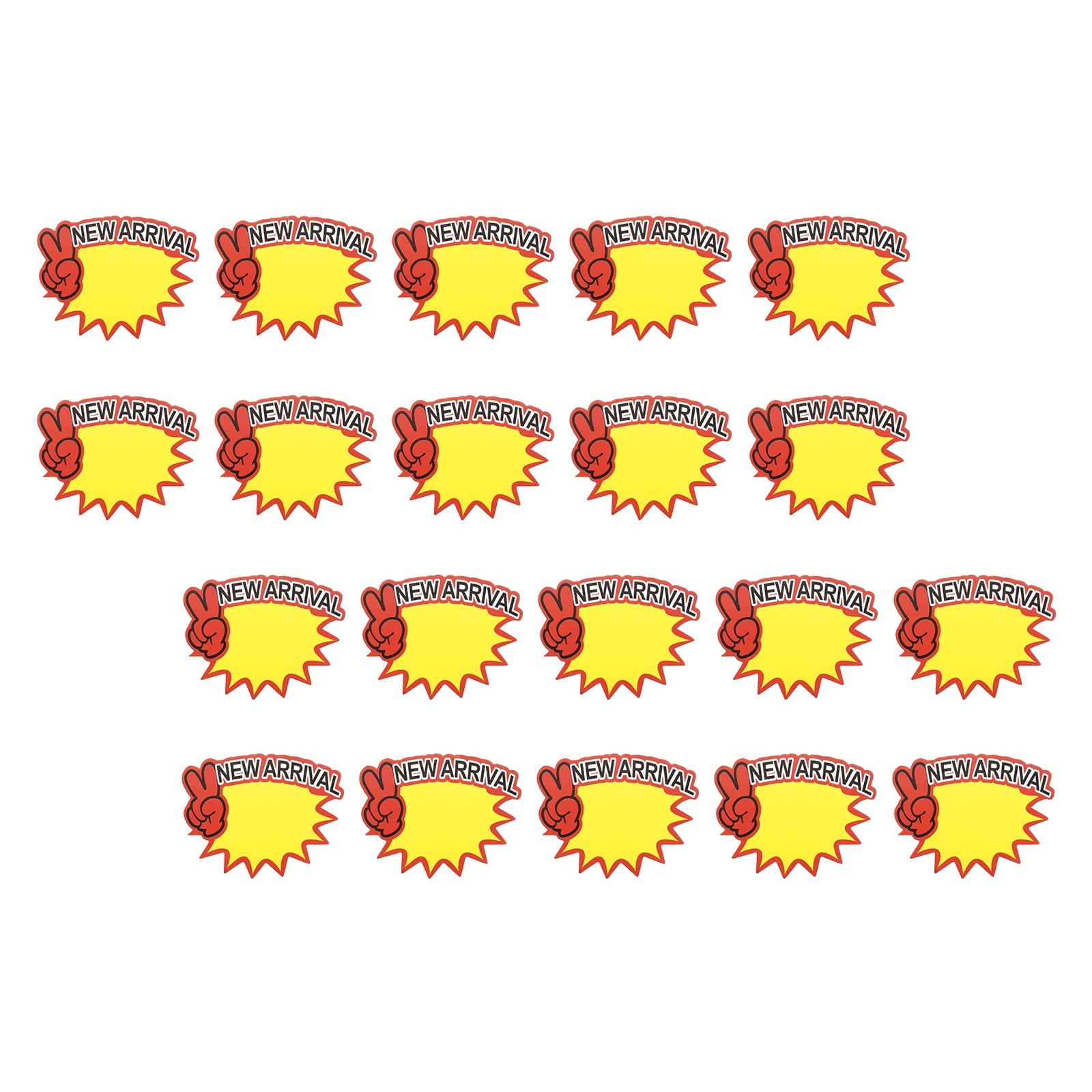 Uxcell 200pcs Retail Star Burst Signs 3.5"x2.8" for Store, Yellow(Style ...