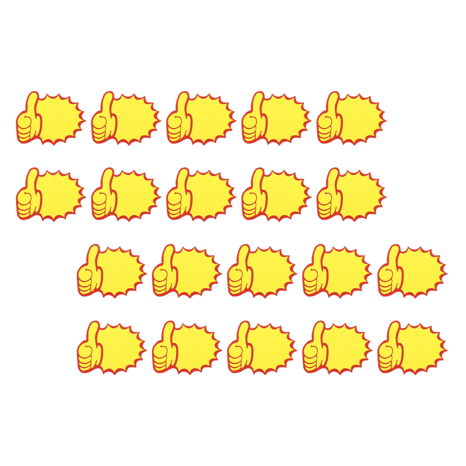 Uxcell 200pcs Retail Star Burst Signs 3.5"x2.8" for Store, Yellow(Style ...