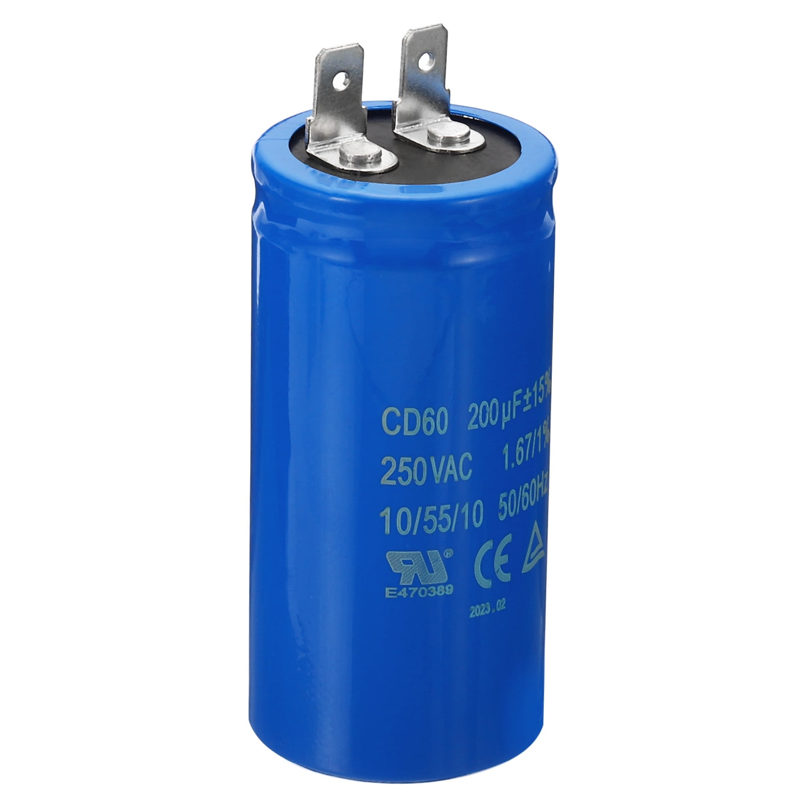 Uxcell 200uF/MFD 250VAC 15% Tolerance 50/60Hz CD60 Run Capacitor ...