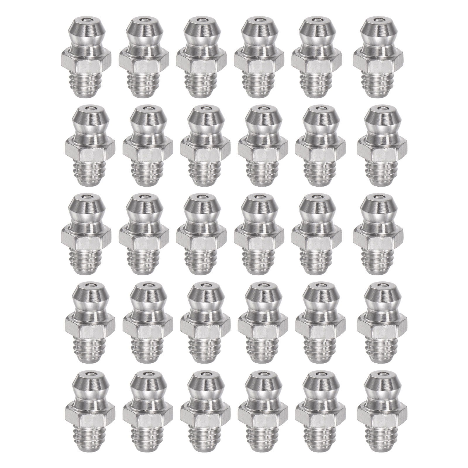 Uxcell 201 Stainless Steel Straight Hydraulic Grease Fitting M6 x 1mm ...