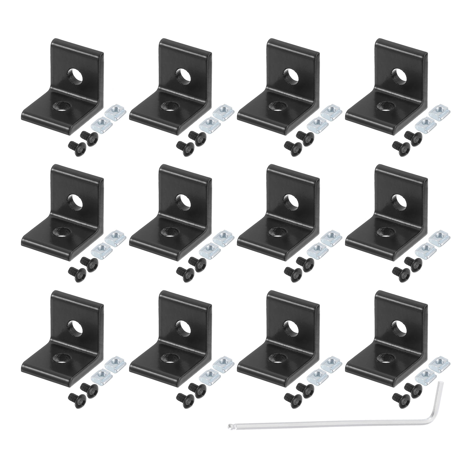 Uxcell 2020A 2 Holes Aluminum Extrusion Profile Corner Bracket, Right ...