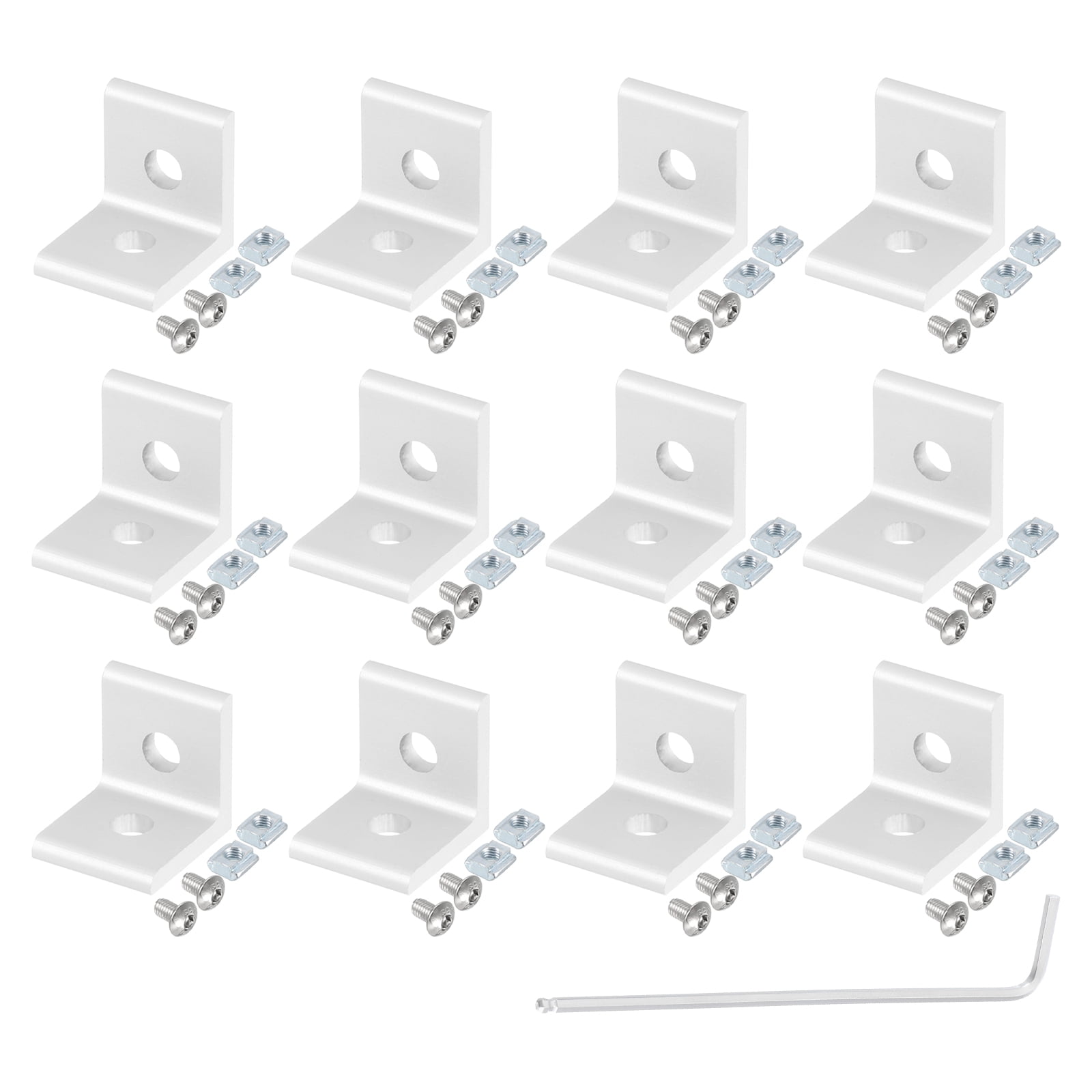 Uxcell 2020A 2 Holes Aluminum Extrusion Profile Corner Bracket, Right ...