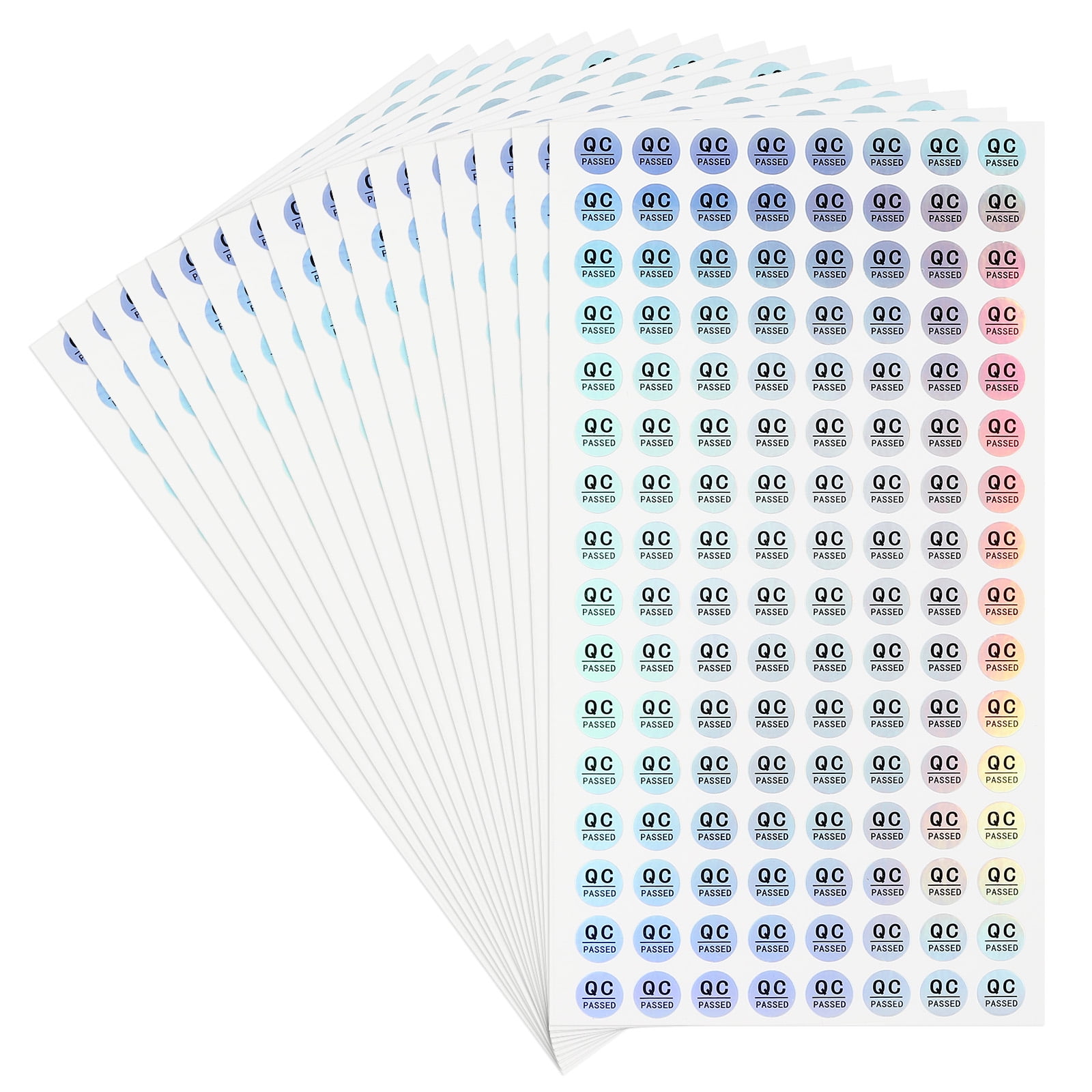 Uxcell 2048Pcs QC Pass Stickers, 0.4 Inch Adhesive Inventory Quality ...