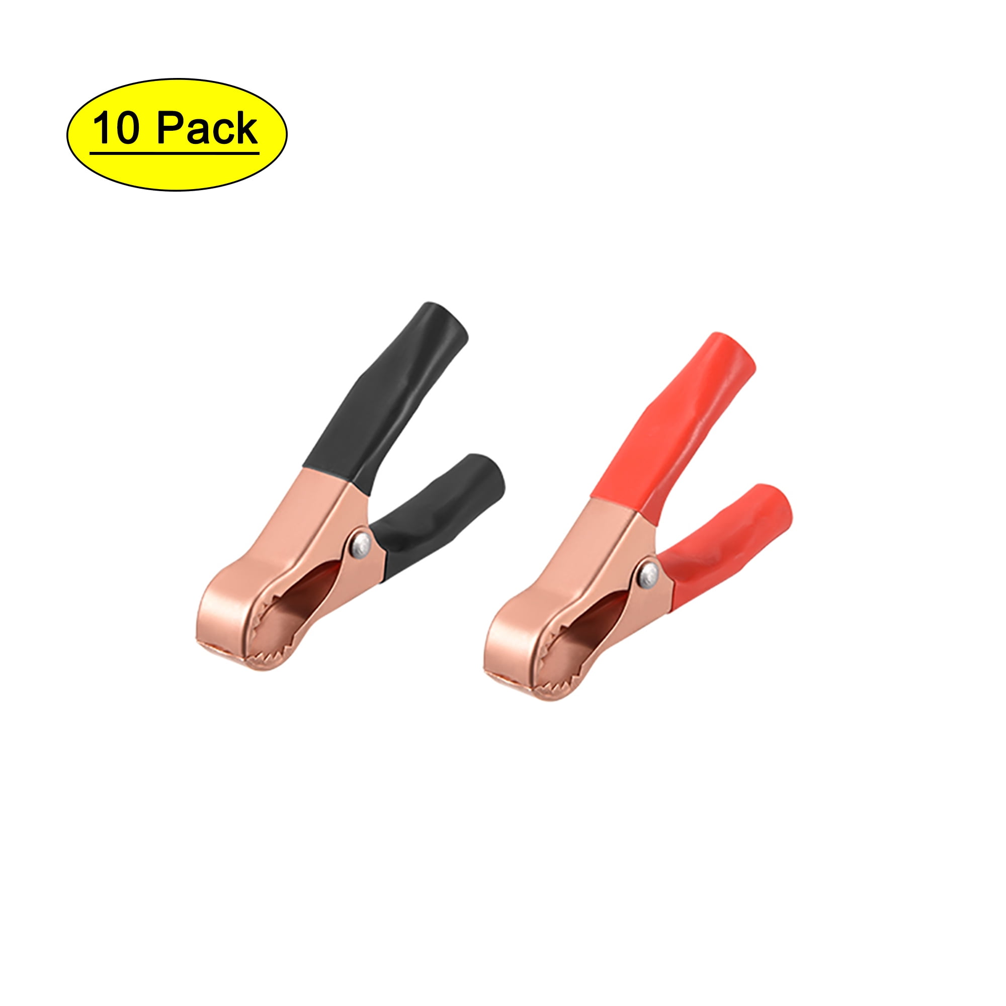 Uxcell 20A Black Copper Plated Half Shroud Alligator Clip Adapter Test ...