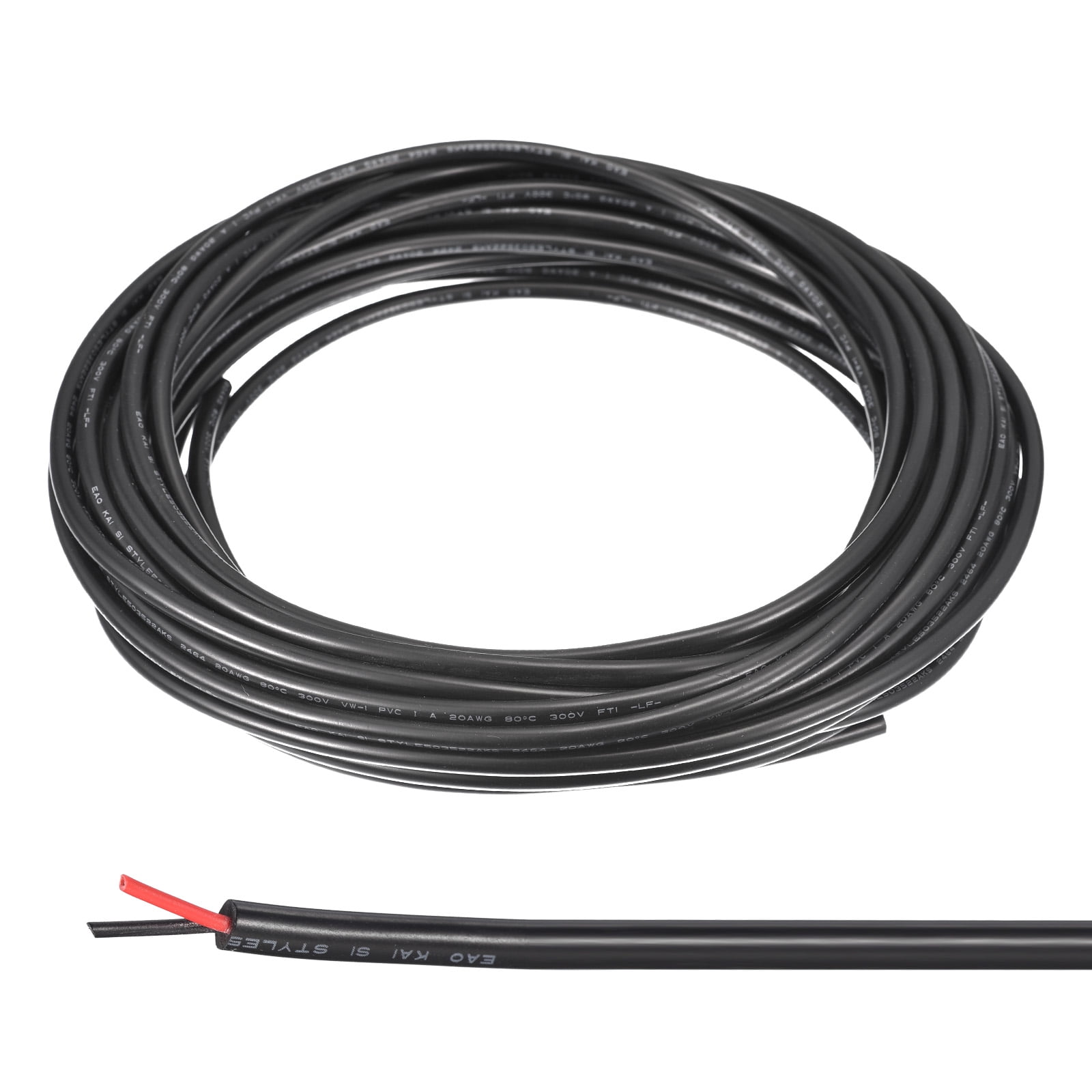 Uxcell 20AWG Electrical Wire 2 Conductors UL2464 Tinned Copper 32.8Ft ...