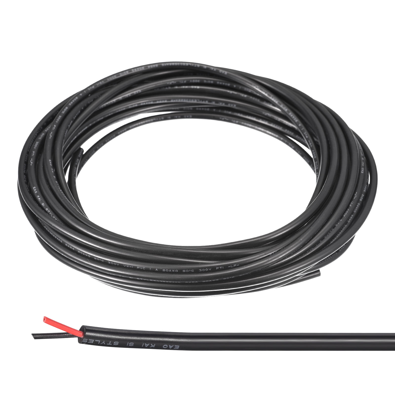 Uxcell 20AWG Electrical Wire 2 Conductors UL2464 Tinned Copper 9.8Ft ...