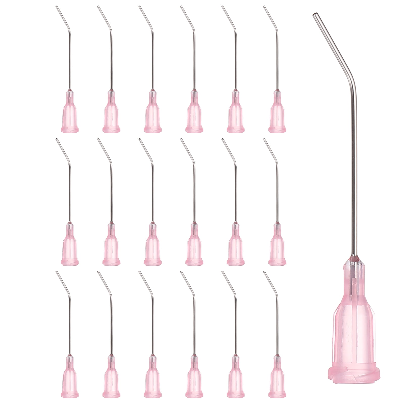 Uxcell 20Ga Angled Dispensing Needles, 66Pcs 1.5Inch 45° Curved ...