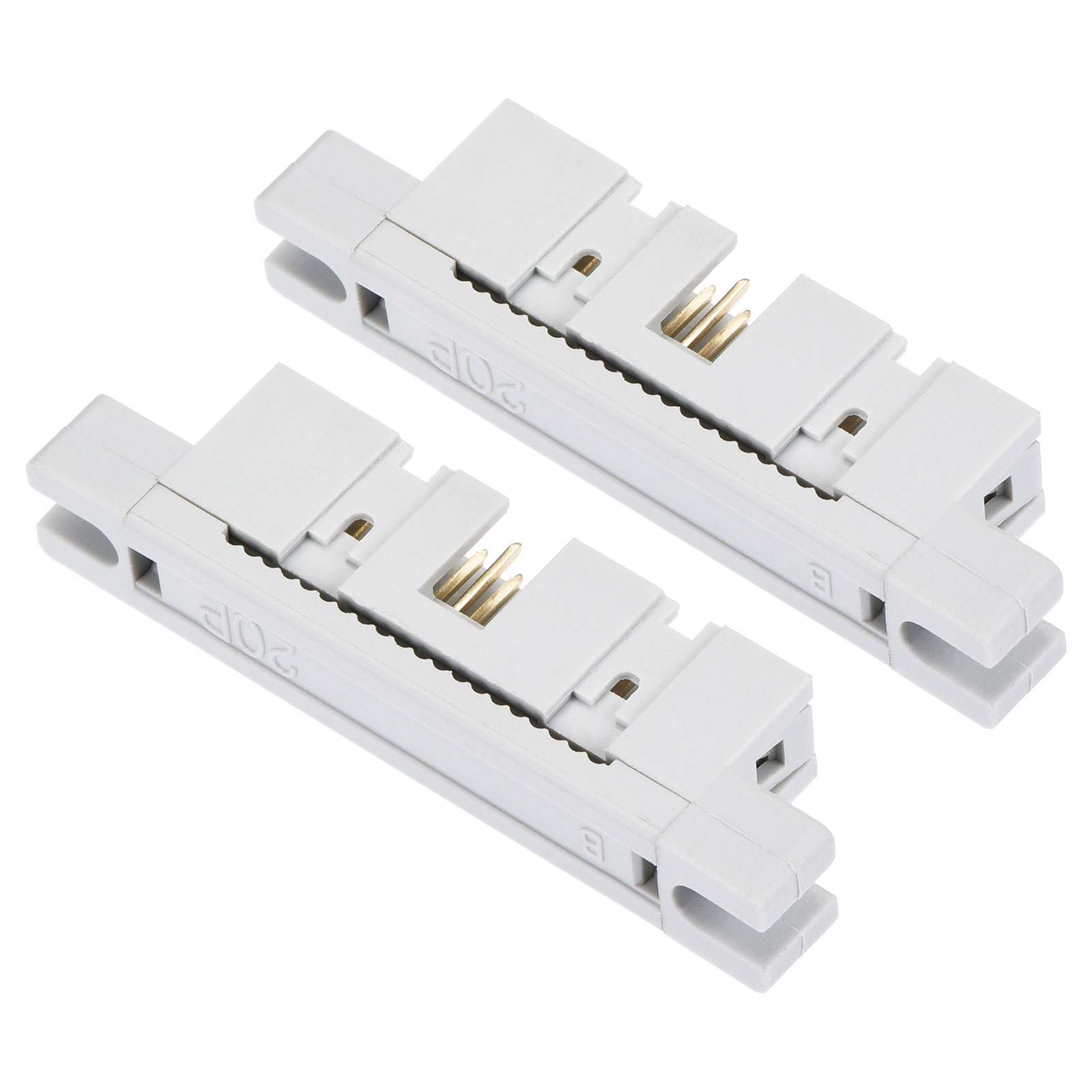 Uxcell 20P Dual Rows 2.54mm IDC Male Transition Plug for Flat Ribbon ...