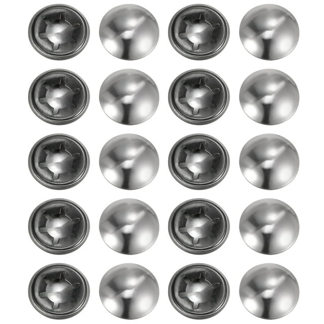 Uxcell 20PCS 65Mn Steel Push on Push Nut Caps 0.47 Inch Axle Push Nut ...