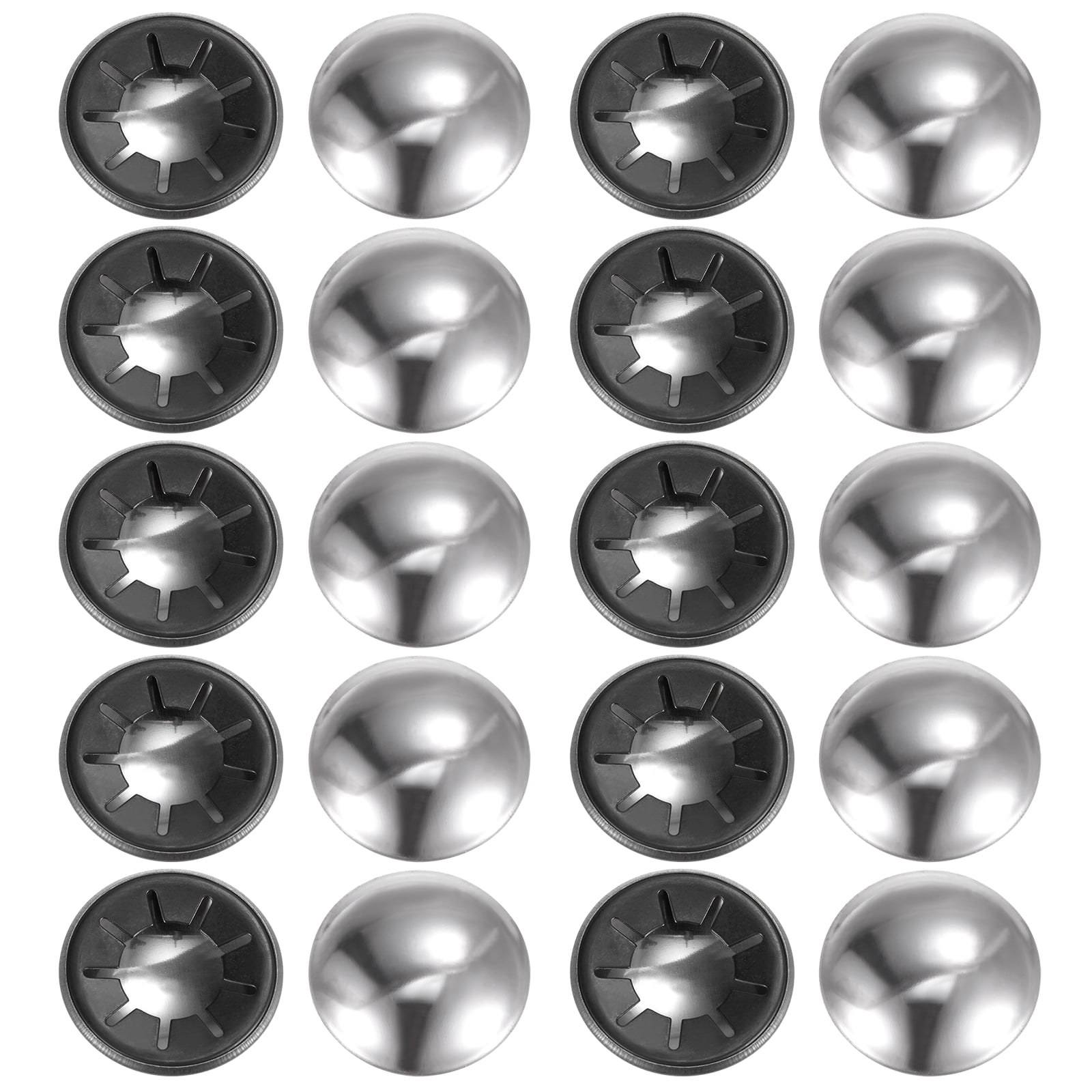 Uxcell 20PCS 65Mn Steel Push on Push Nut Caps 0.79 Inch Axle Push Nut ...