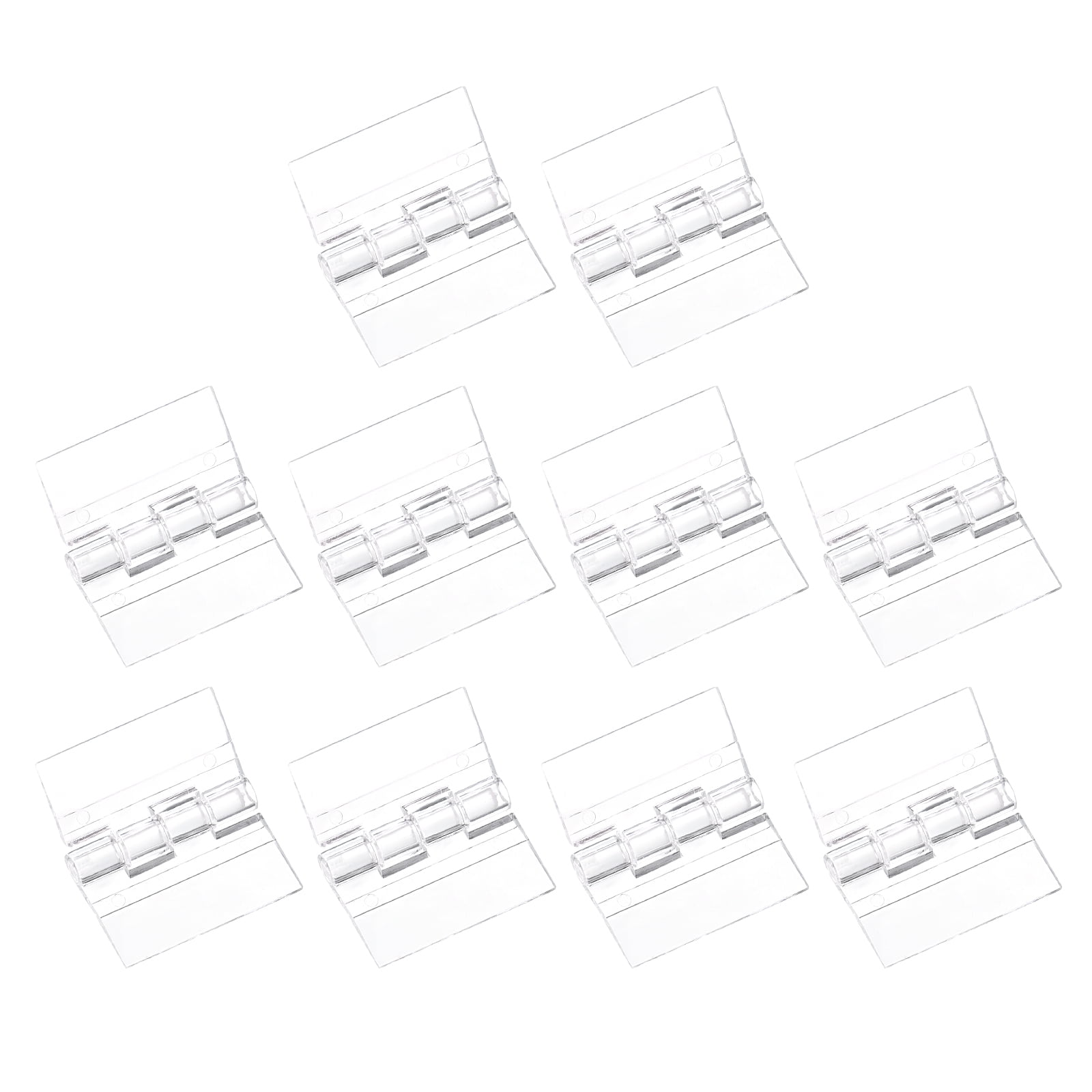 Uxcell 20Pack 30x35mm Acrylic Hinges Clear Folding Hinge Transparent ...