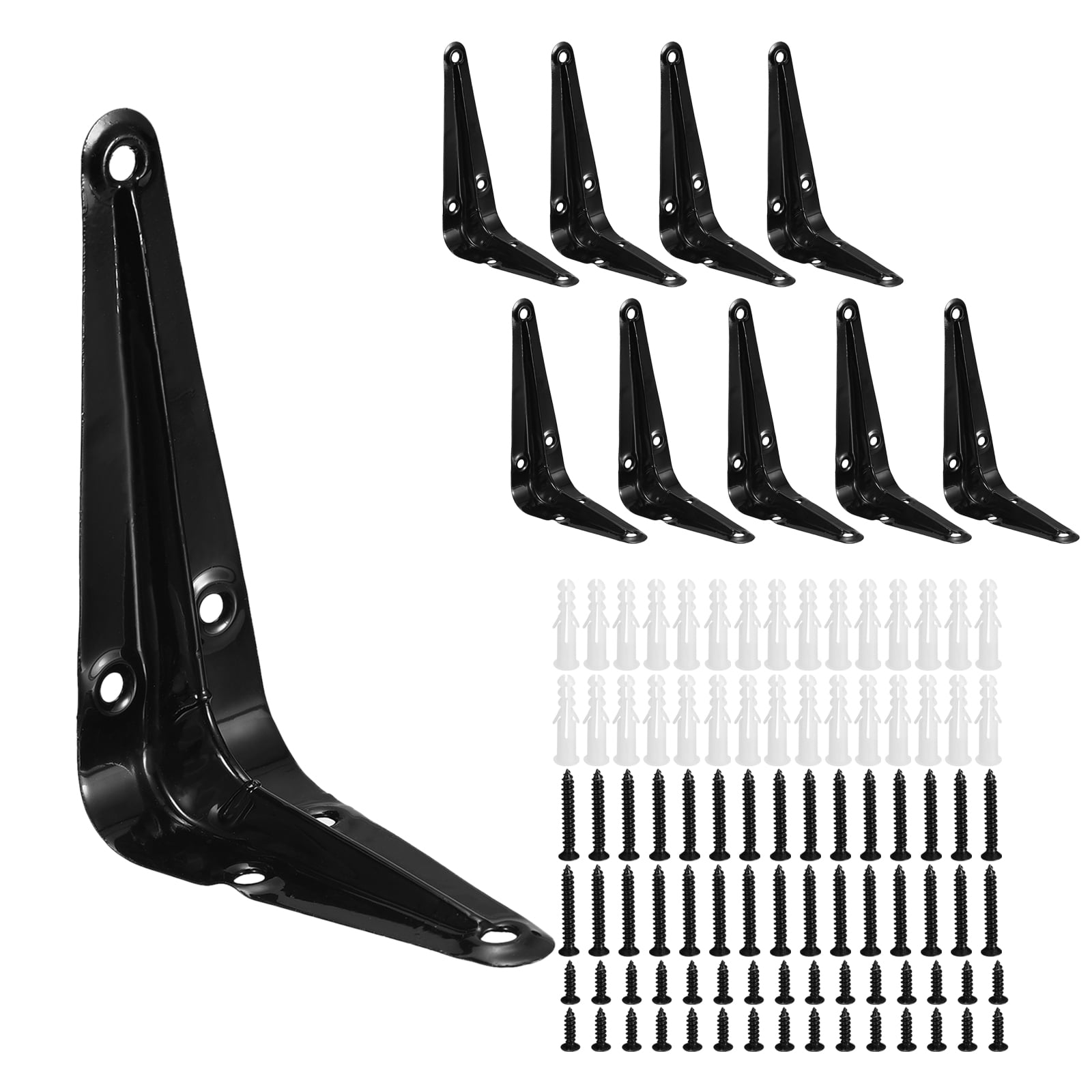 Uxcell 20Pack 4 x 3 Inch Shelf Bracket Metal L Brackets Floating Shelf ...