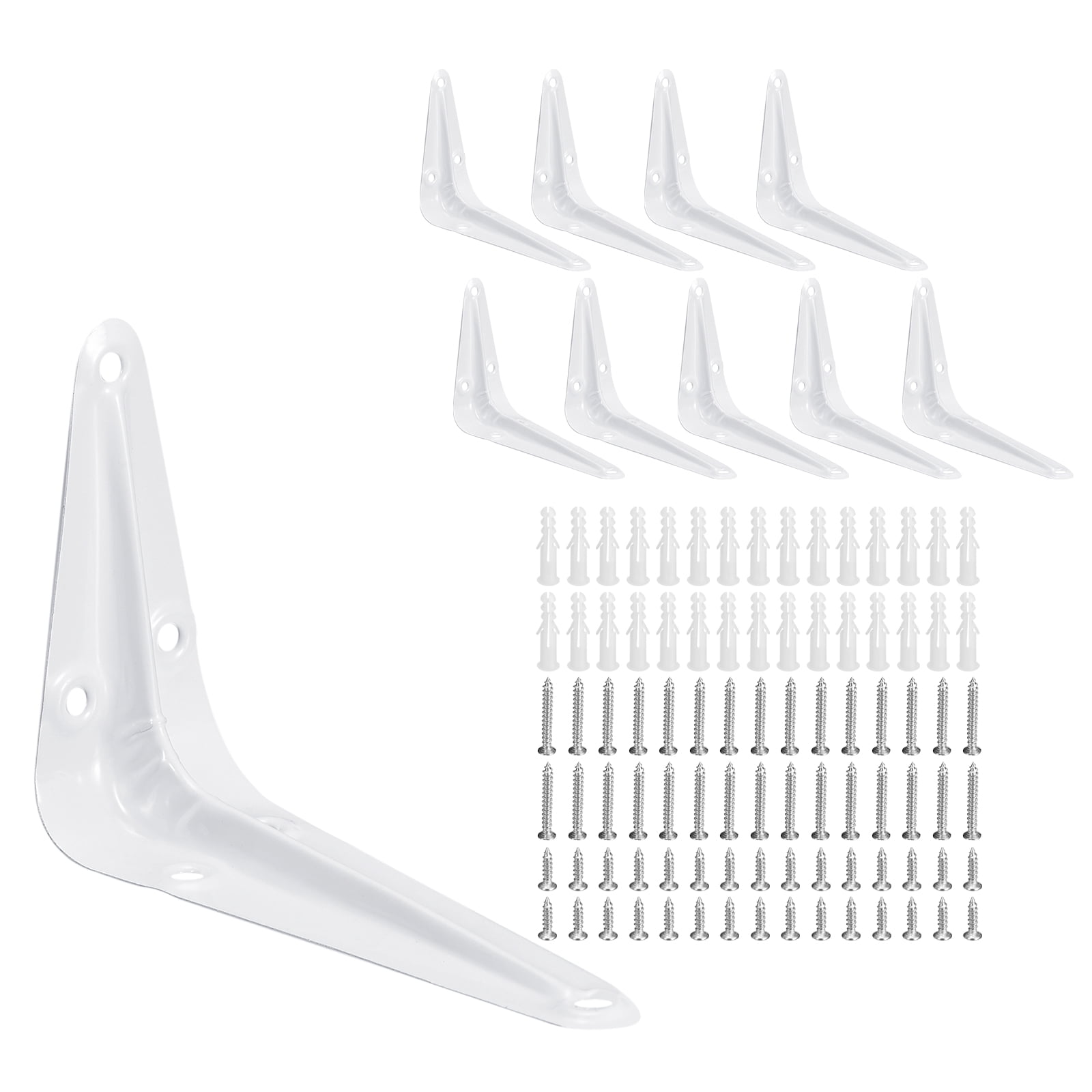 Uxcell 20Pack 4 x 3 Inch Shelf Bracket Metal L Brackets Floating Shelf ...