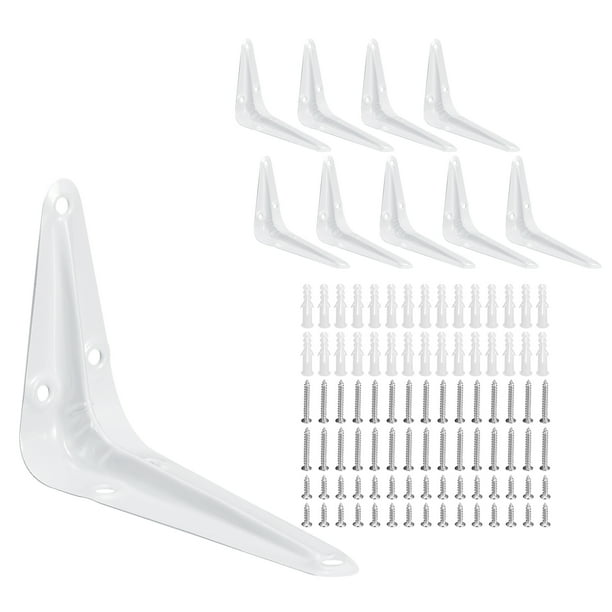 Uxcell 20Pack 4 x 3 Inch Shelf Bracket Metal L Brackets Floating Shelf ...