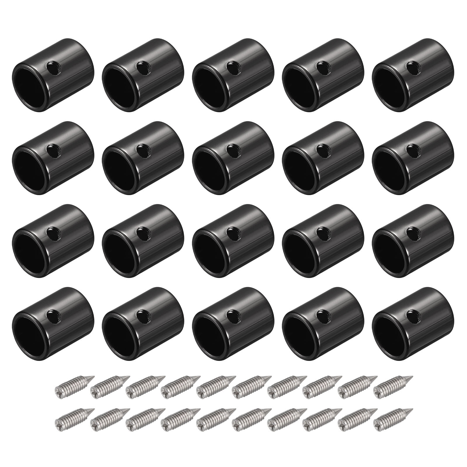 Uxcell 20Pack 7mm Metal Shoelace Tips Screws Shoelace End Tip Cords End ...