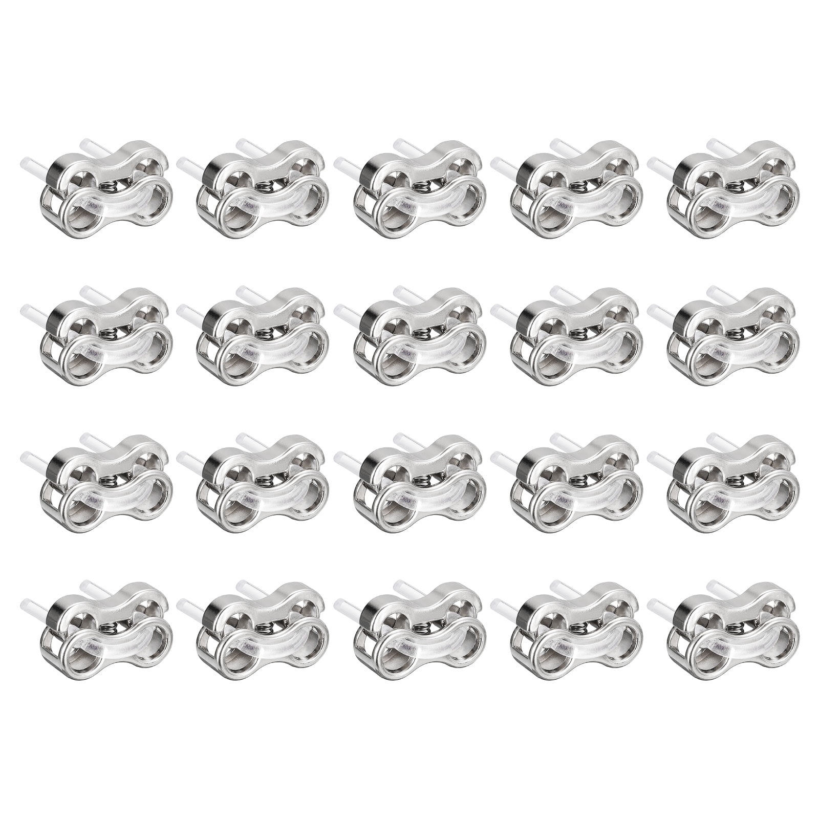 Uxcell 20Pack Alloy Spring Cord Lock Ends Toggle for Shoelaces Bright ...