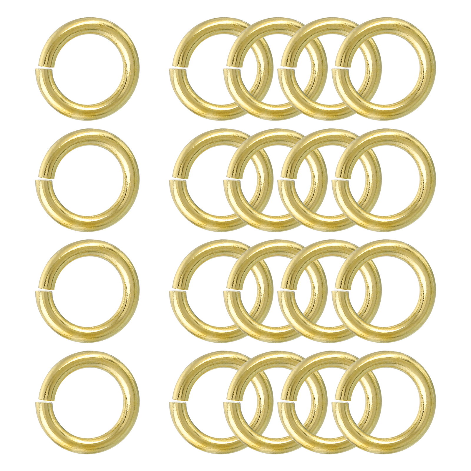 Uxcell 20Pack Open Jump Rings, 18mm/0.71" OD Brass Jump Ring Connectors ...