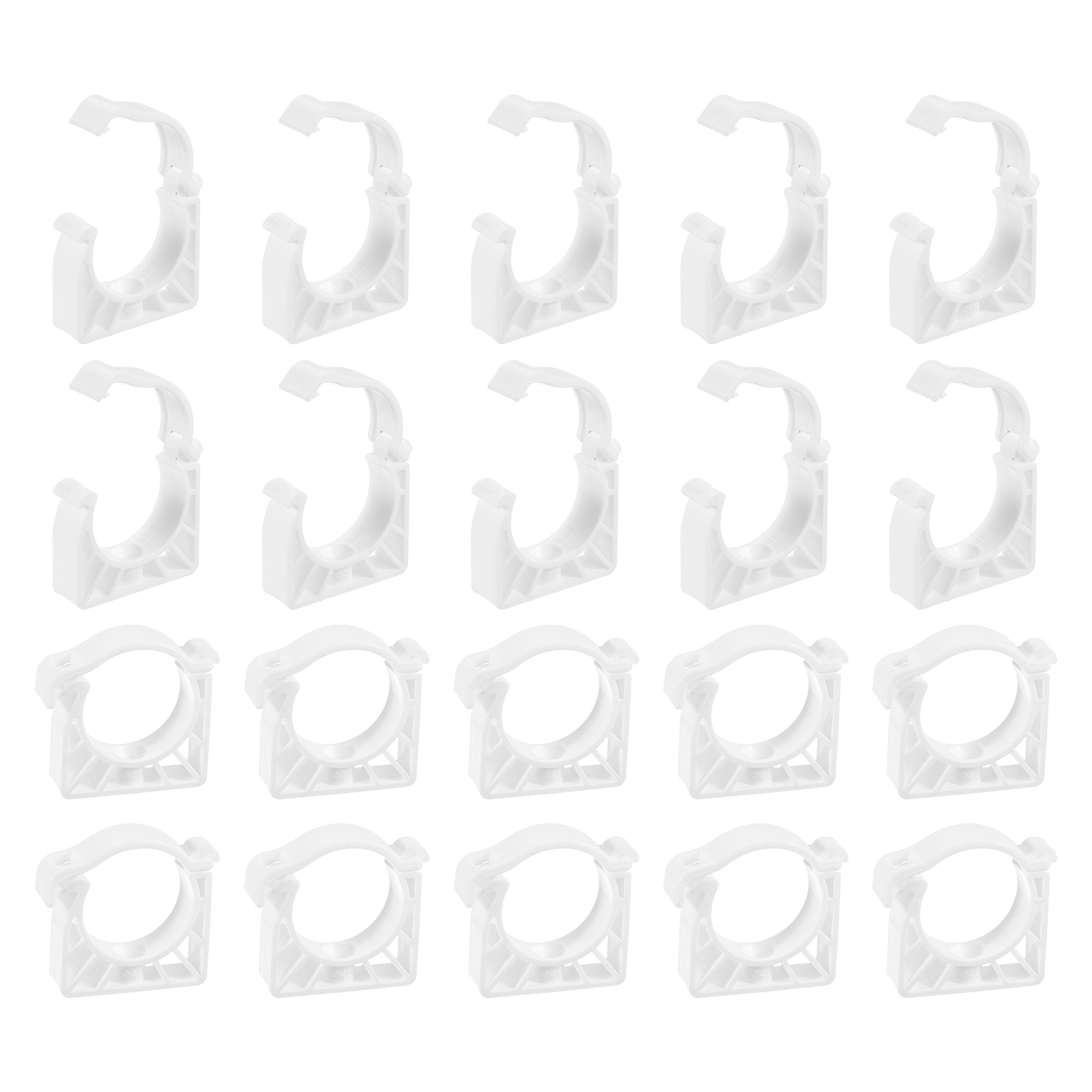 Uxcell 20Pack PPR Water Pipe Clamps, U Shaped Pipe Clamp Clips with ...