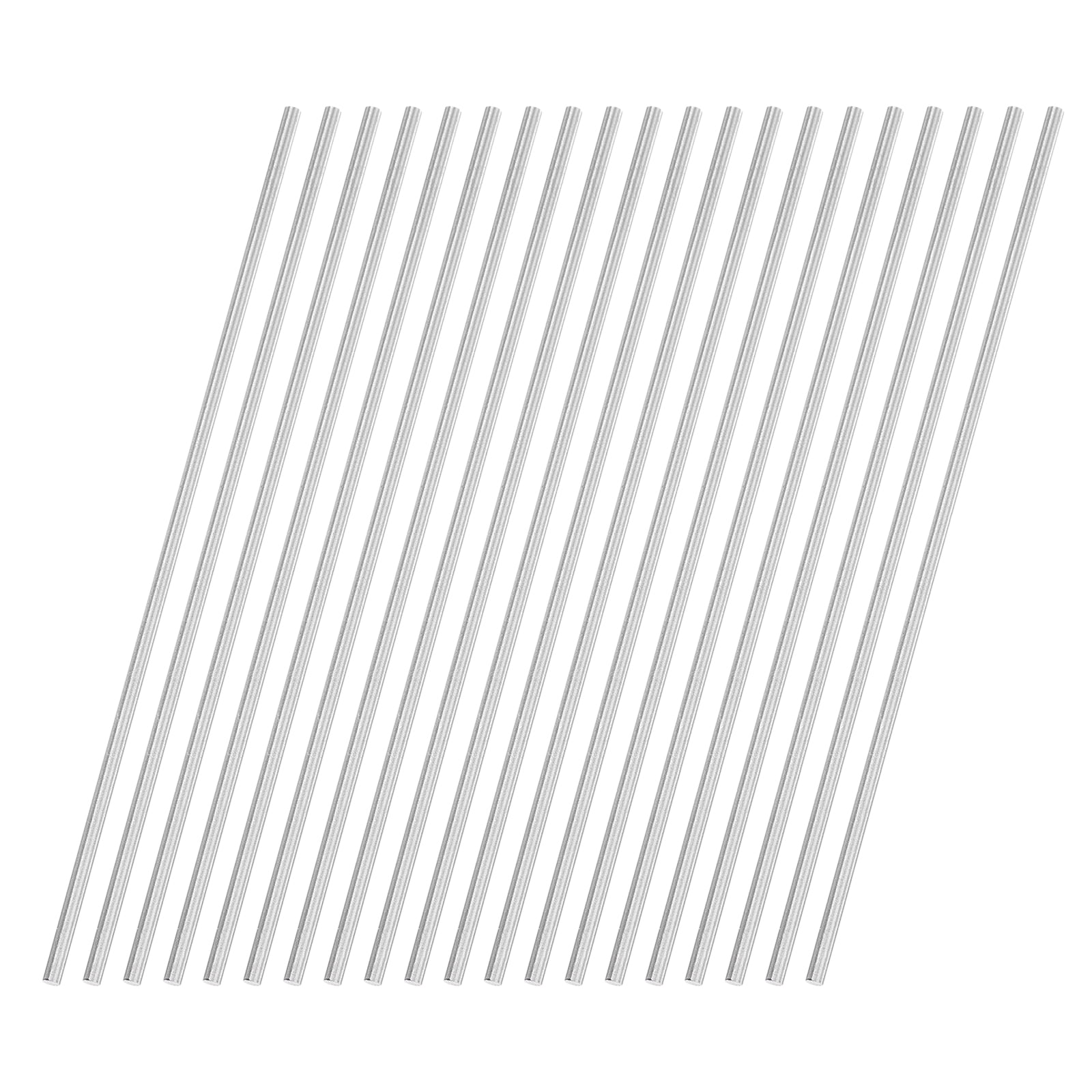 Uxcell 20Pack Round Steel Rods, 2mm x 100mm SKD11 Steel Solid Lathe Bar ...