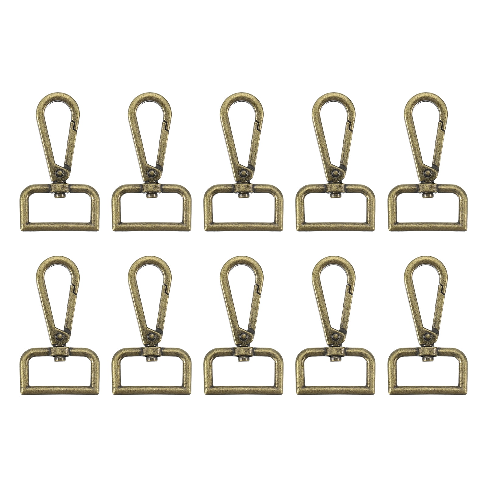 Uxcell 20Pack Swivel Clasps, 1" D Ring Lobster Clasp Claw Push Gate ...