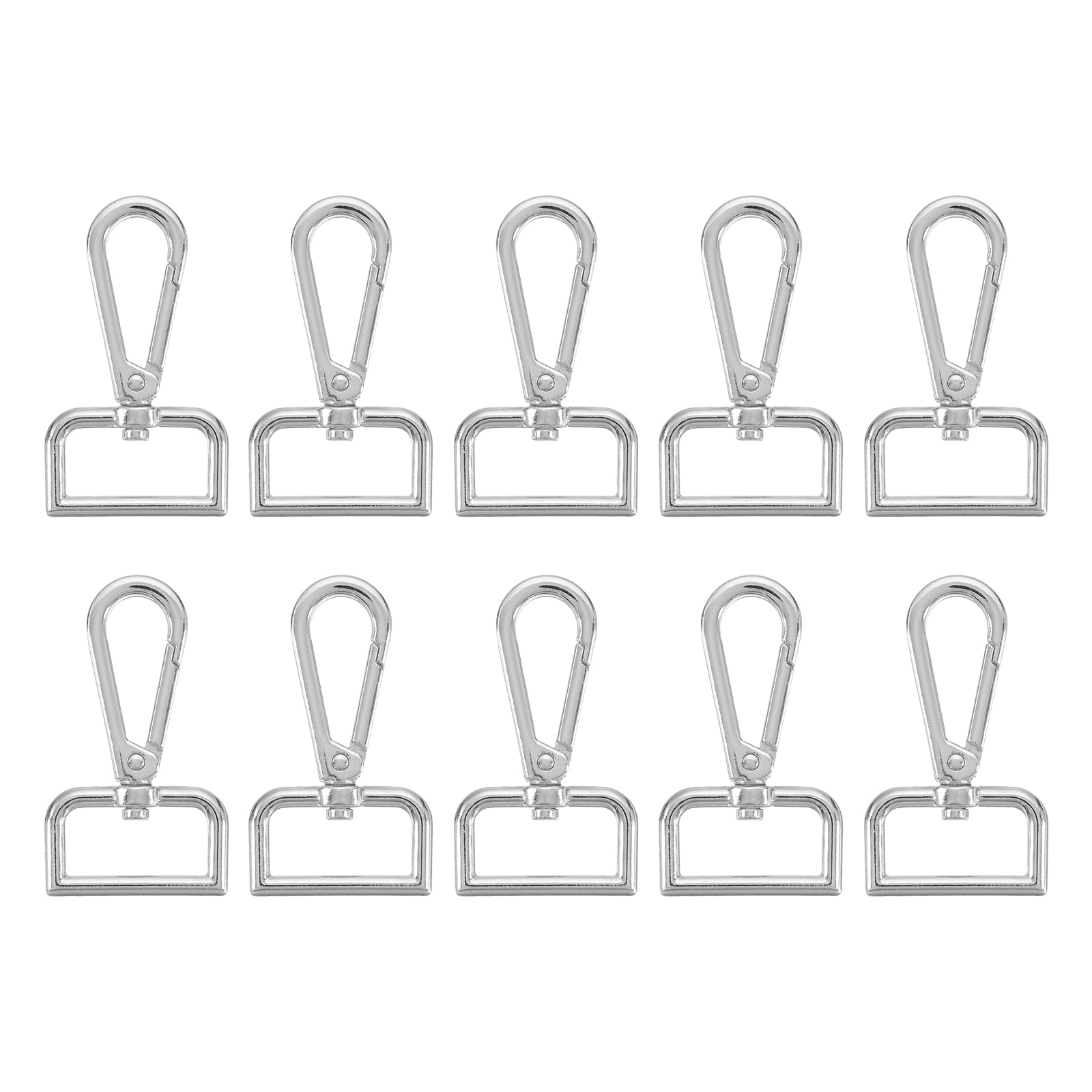 Uxcell 20Pack Swivel Clasps, 1" D Ring Lobster Clasp Claw Push Gate ...