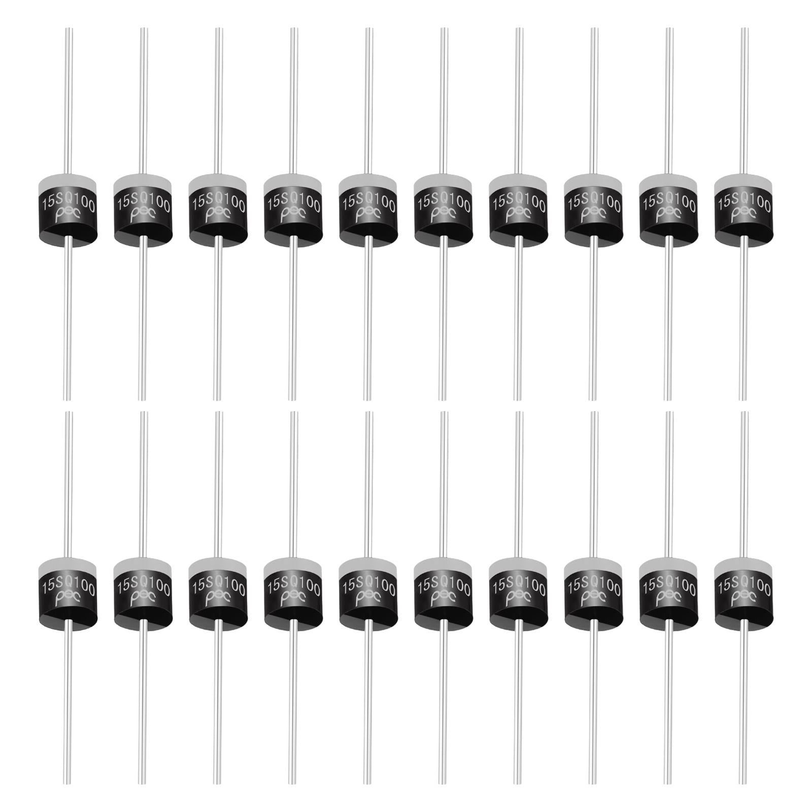 Uxcell 20Pcs 15SQ100 Schottky Rectifiers Diode, 15A 100V R-6 High ...
