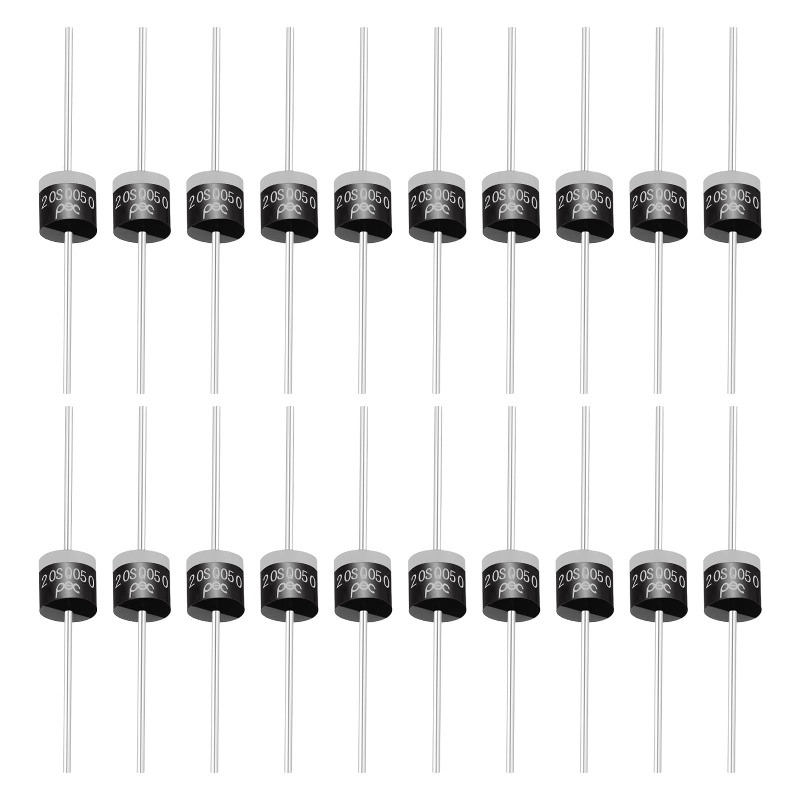Uxcell 20Pcs 20SQ050 Schottky Rectifiers Diode, 20A 50V R-6 High ...