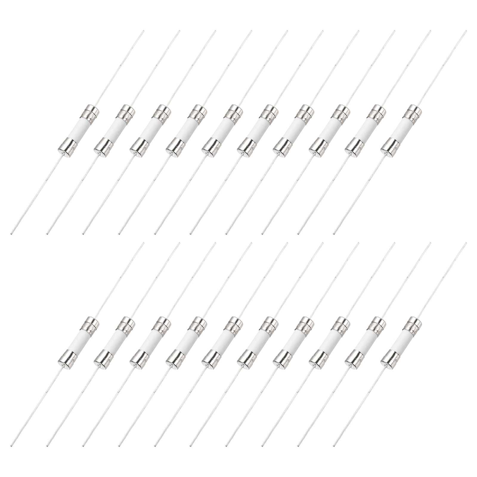 Uxcell 20Pcs 250V 0.5A Fast Blow Fuse, 5 x 20mm Mini Axial Ceramic ...