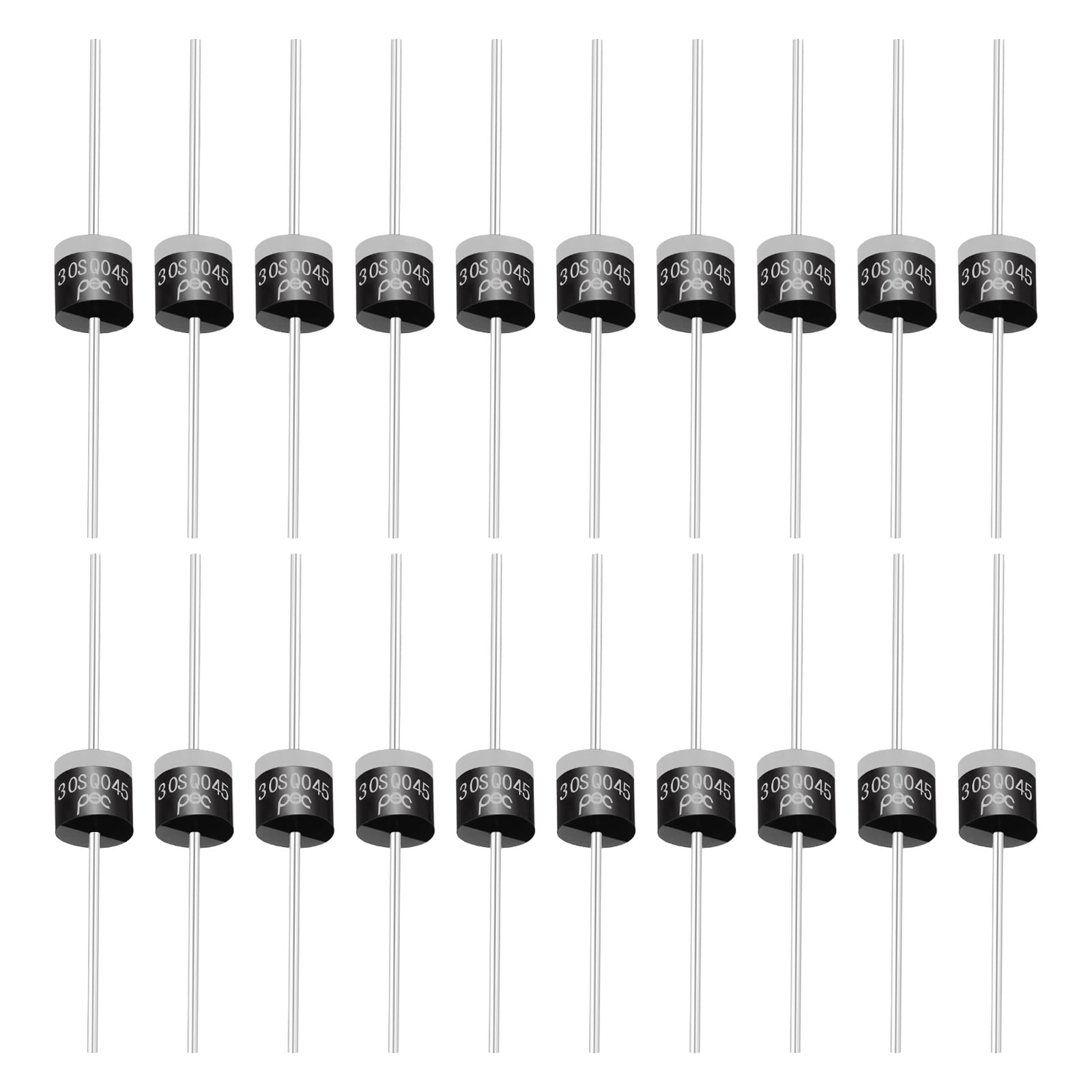 Uxcell 20Pcs 30SQ045 Schottky Rectifiers Diode, 30A 45V R-6 High ...
