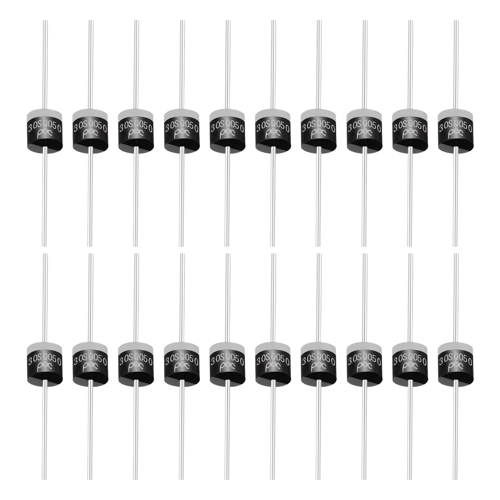 Uxcell 20Pcs 30SQ050 Schottky Rectifiers Diode, 30A 50V R-6 High ...