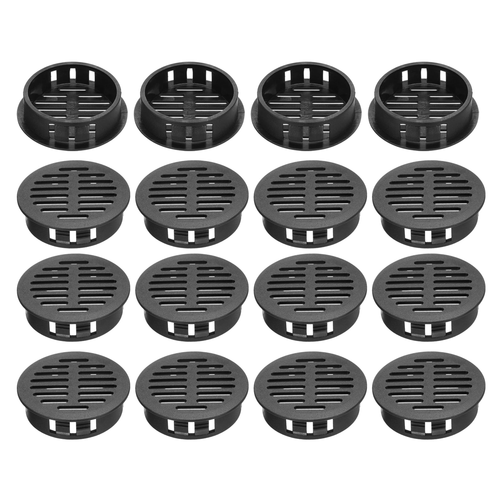 Uxcell 20Pcs 35mm/1.4in Air Vents Round Soffit Vents, Black Soffit Vent ...