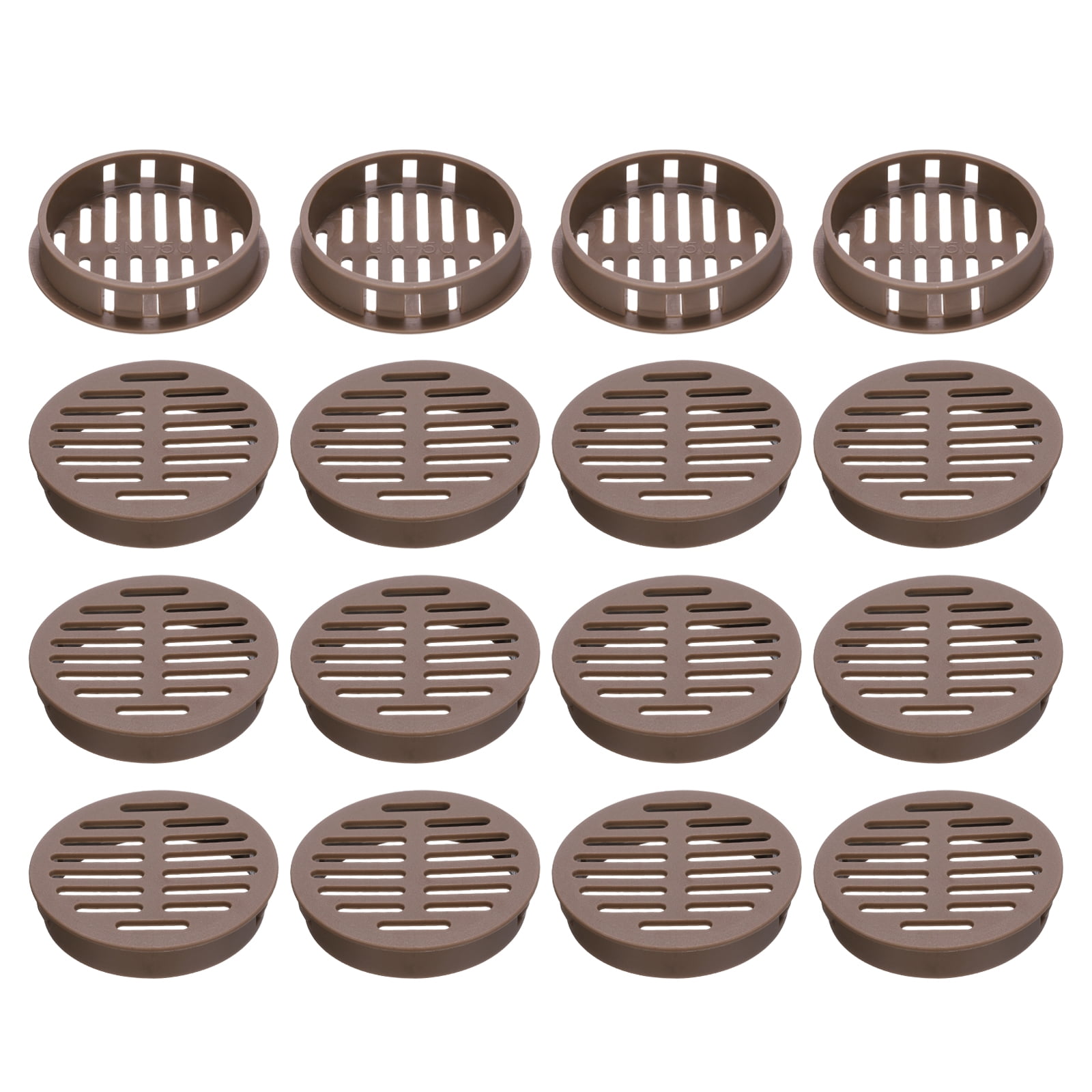 Uxcell 20Pcs 50mm/2in Air Vents Round Soffit Vents, Brown Soffit Vent ...