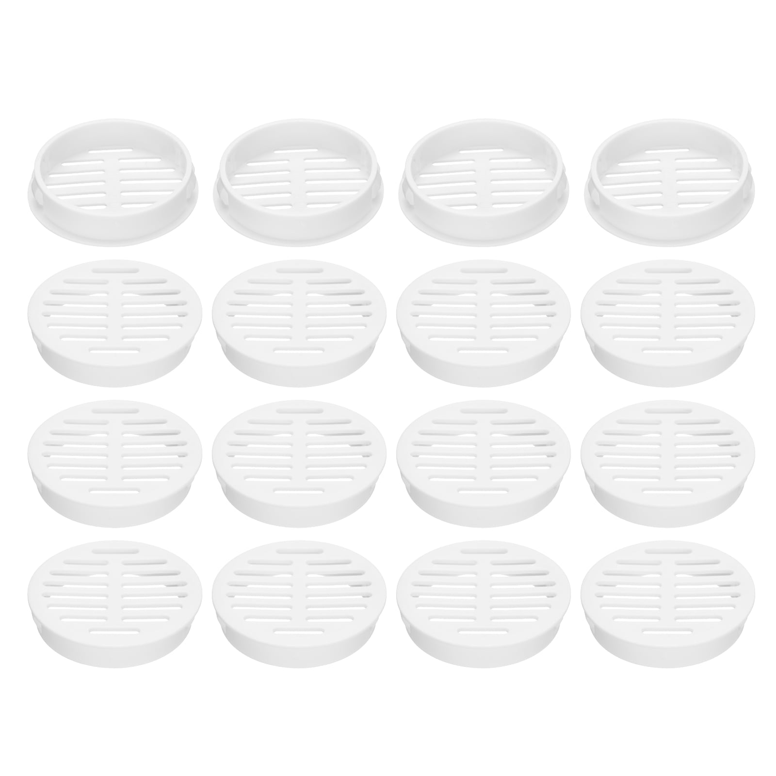 Uxcell 20Pcs 50mm/2in Air Vents Round Soffit Vents, White Soffit Vent ...
