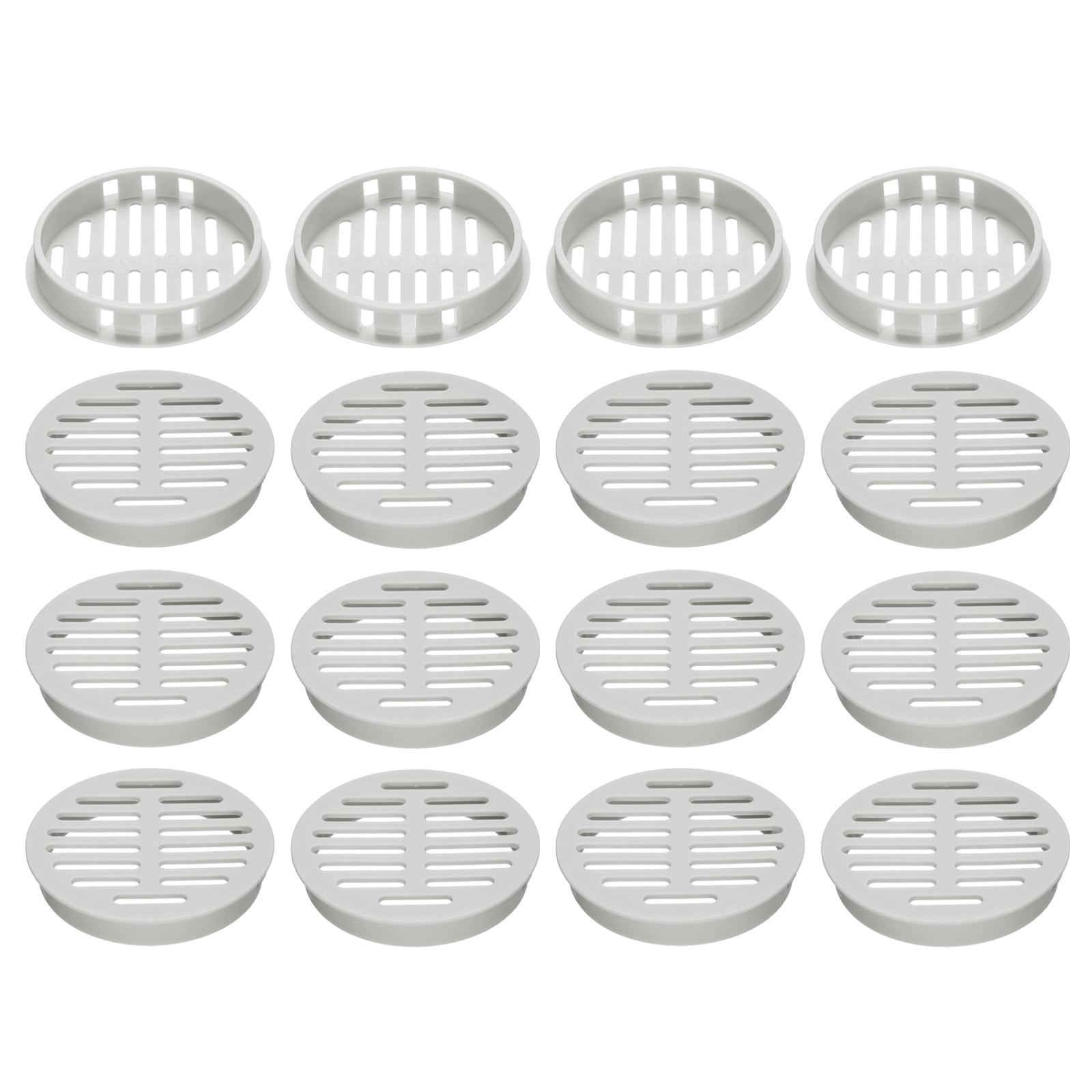 Uxcell 20Pcs 60mm/2.4in Air Vents Round Soffit Vents, Light Grey Soffit ...