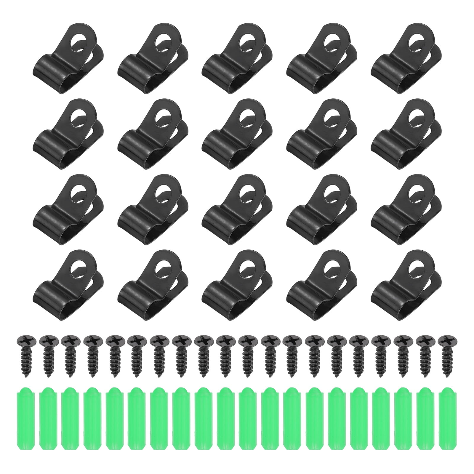 Uxcell 20Pcs 6mm(1/4") Fence Wire Clamps, Agricultural Fencing Mounting ...