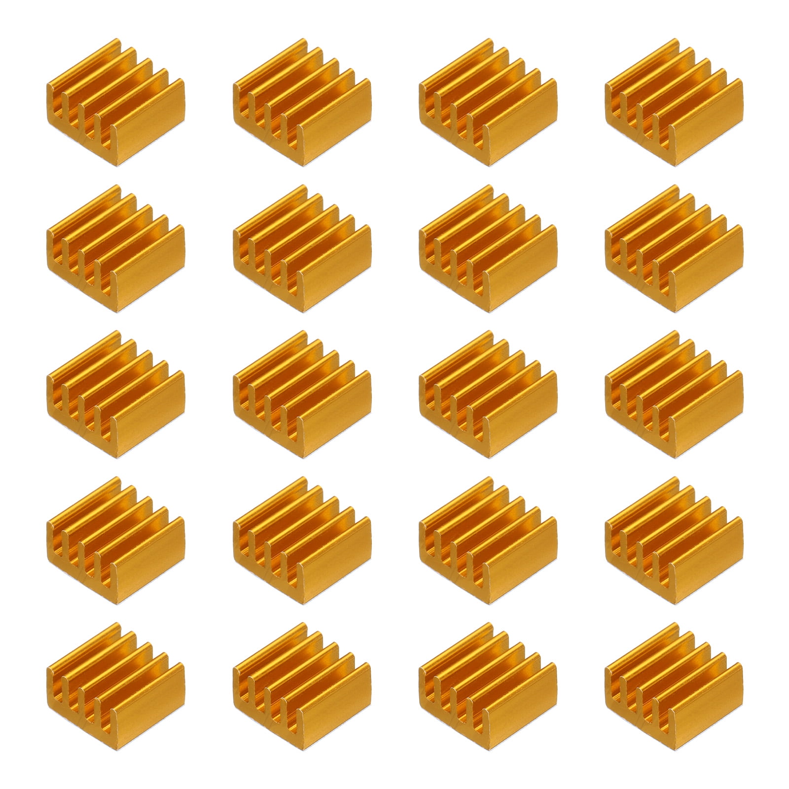 Uxcell 20Pcs 9x9x5mm Heatsink Aluminum Radiator With Fixed Sticker for ...