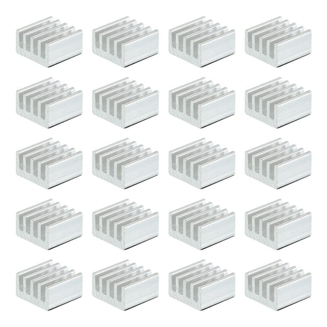 Uxcell 20Pcs 9x9x5mm Heatsink Aluminum Radiator With Thermal Blue ...