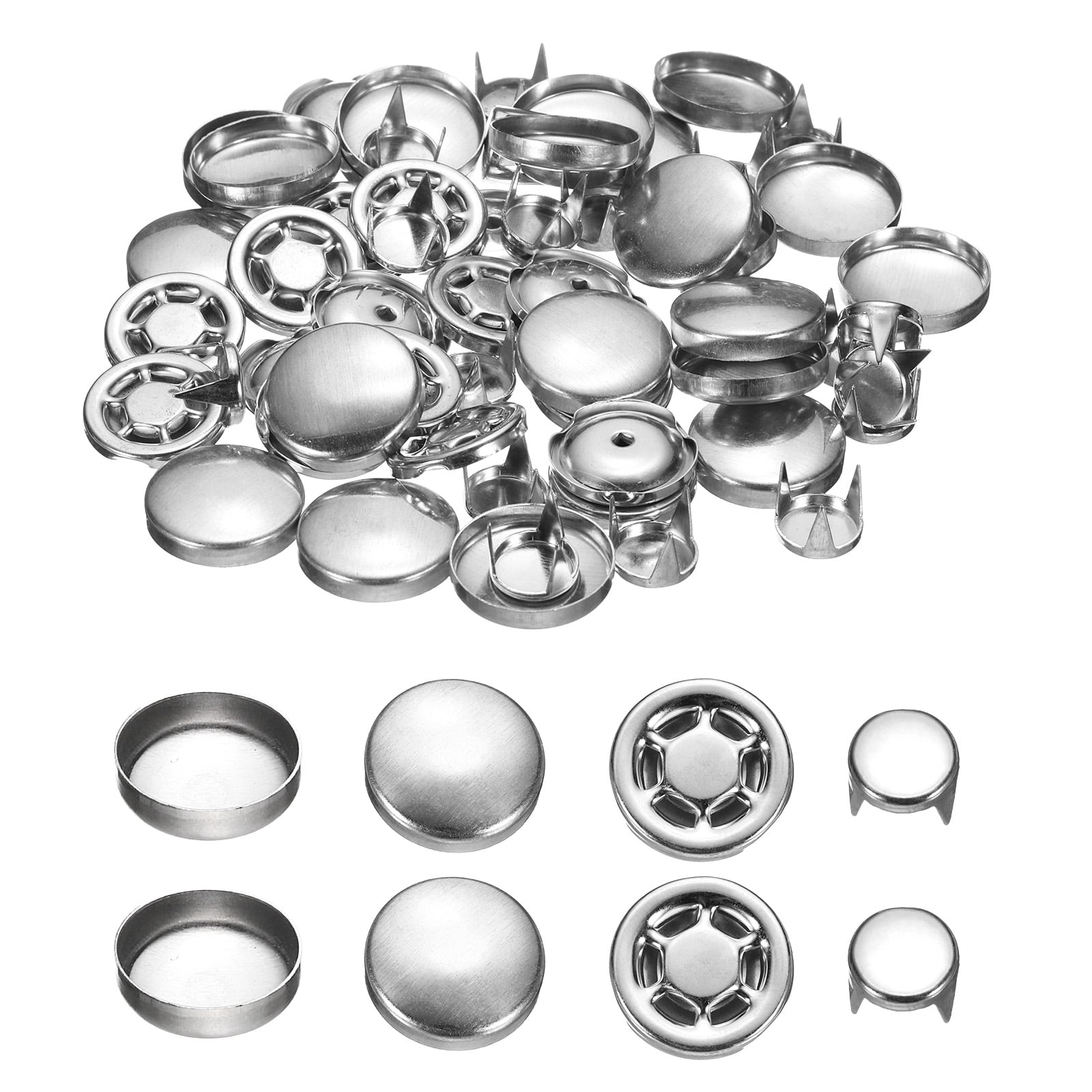 Uxcell 20Pcs Baseball Cap Button, 22mm/0.87 Inch Aluminum Hat Snap ...