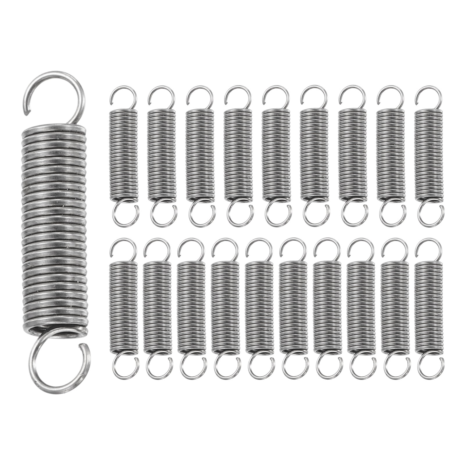 Uxcell 20Pcs Extension Spring, Stainless Steel Small Springs with Dual ...