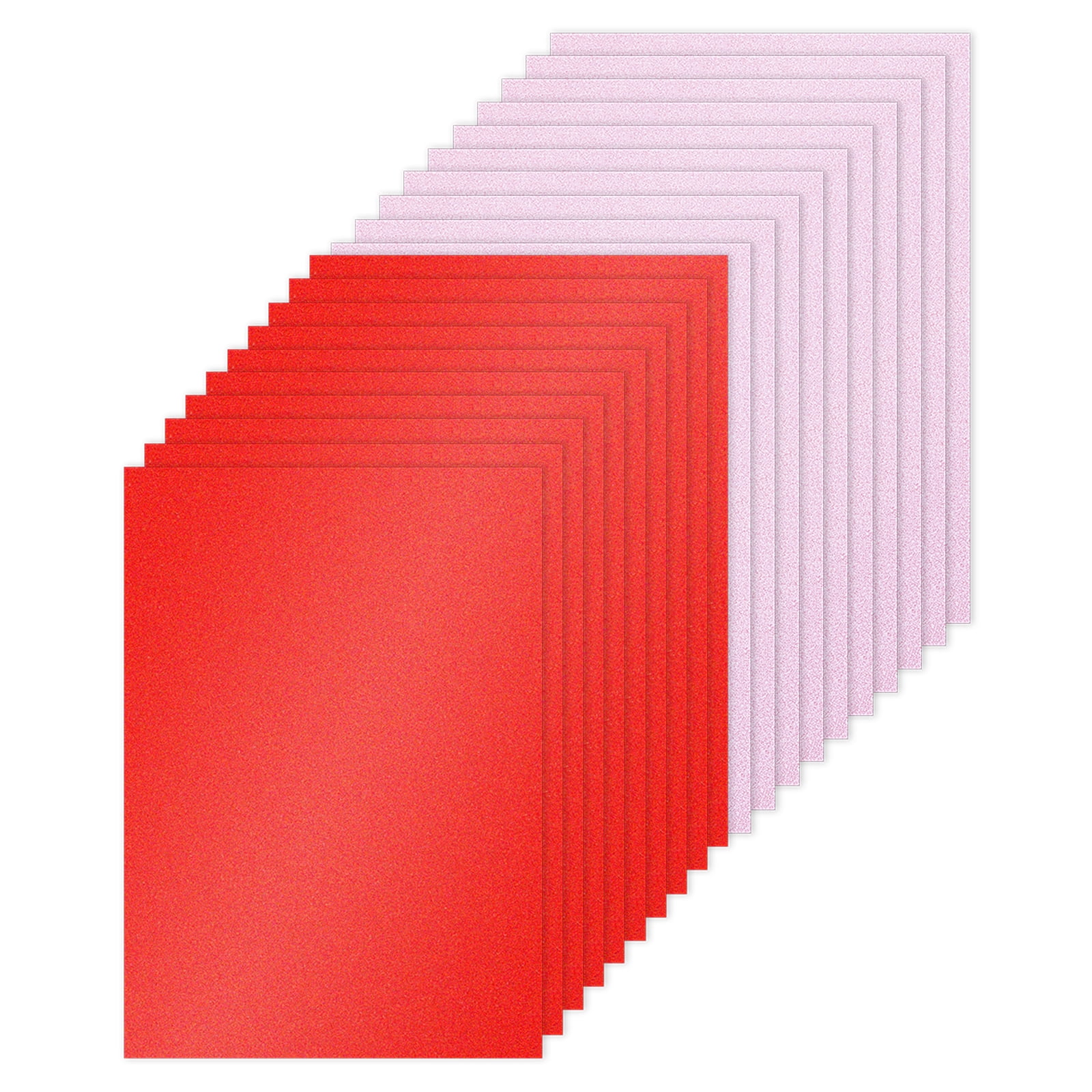 Uxcell 20Pcs Glitter Cardstock Paper, 250gsm Sparkly Paper Red/Light ...