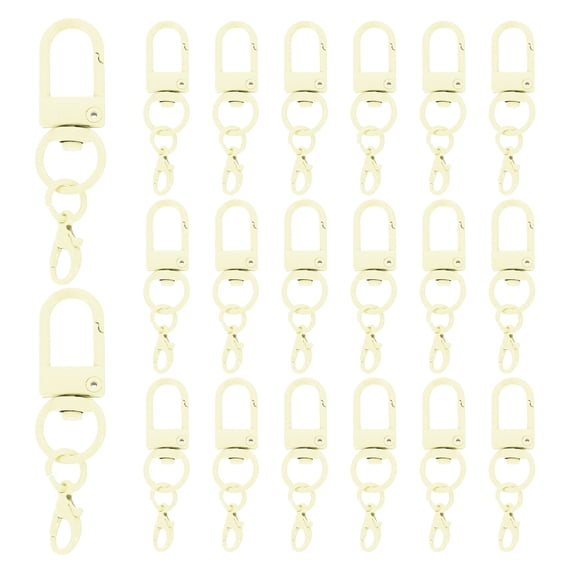 Uxcell 20Pcs Metal Lobster Claw Clasps, Double Lanyard Clips, Swivel ...
