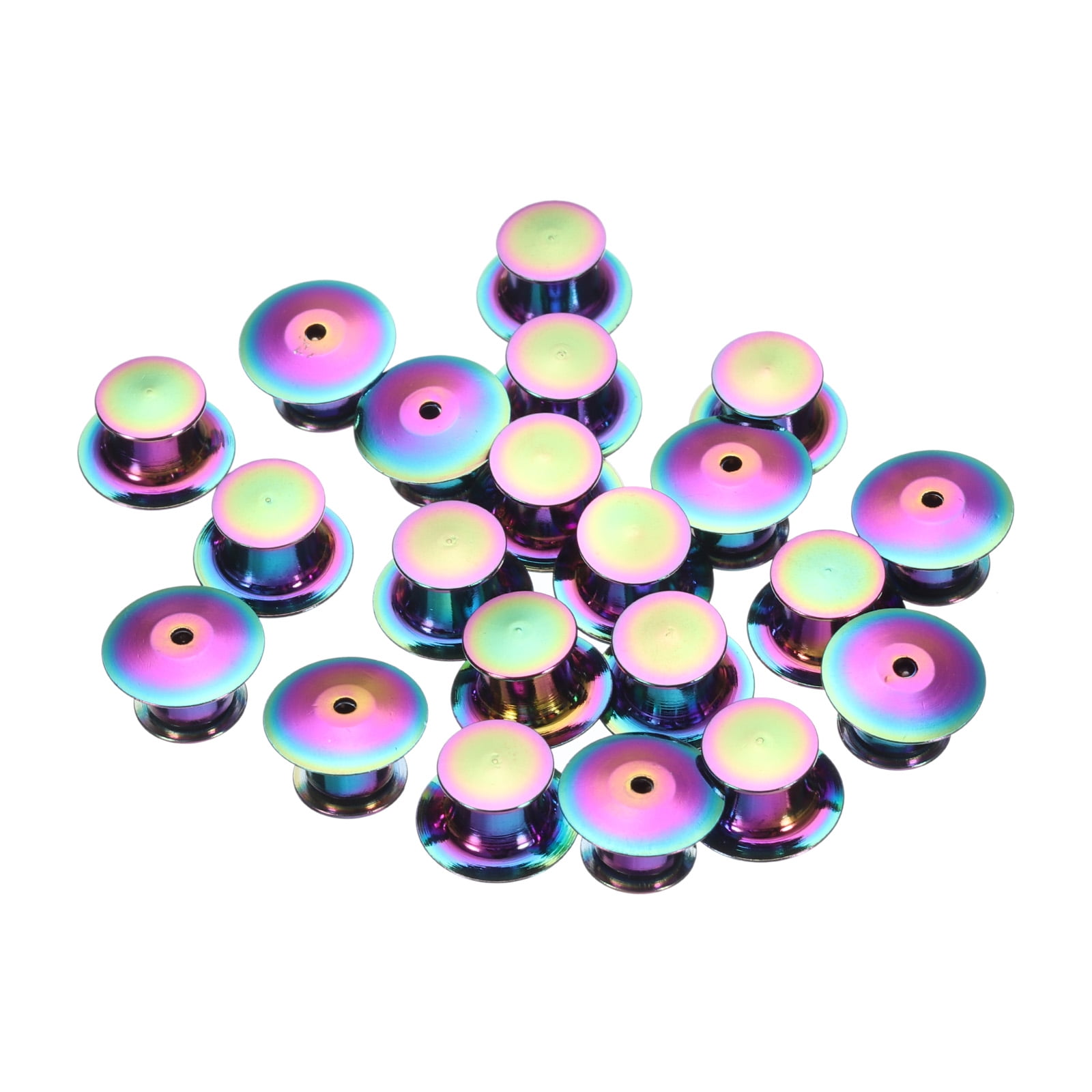 Uxcell 20Pcs Metal Pin Backs Spring Loaded Pin keepers Locking Pin ...