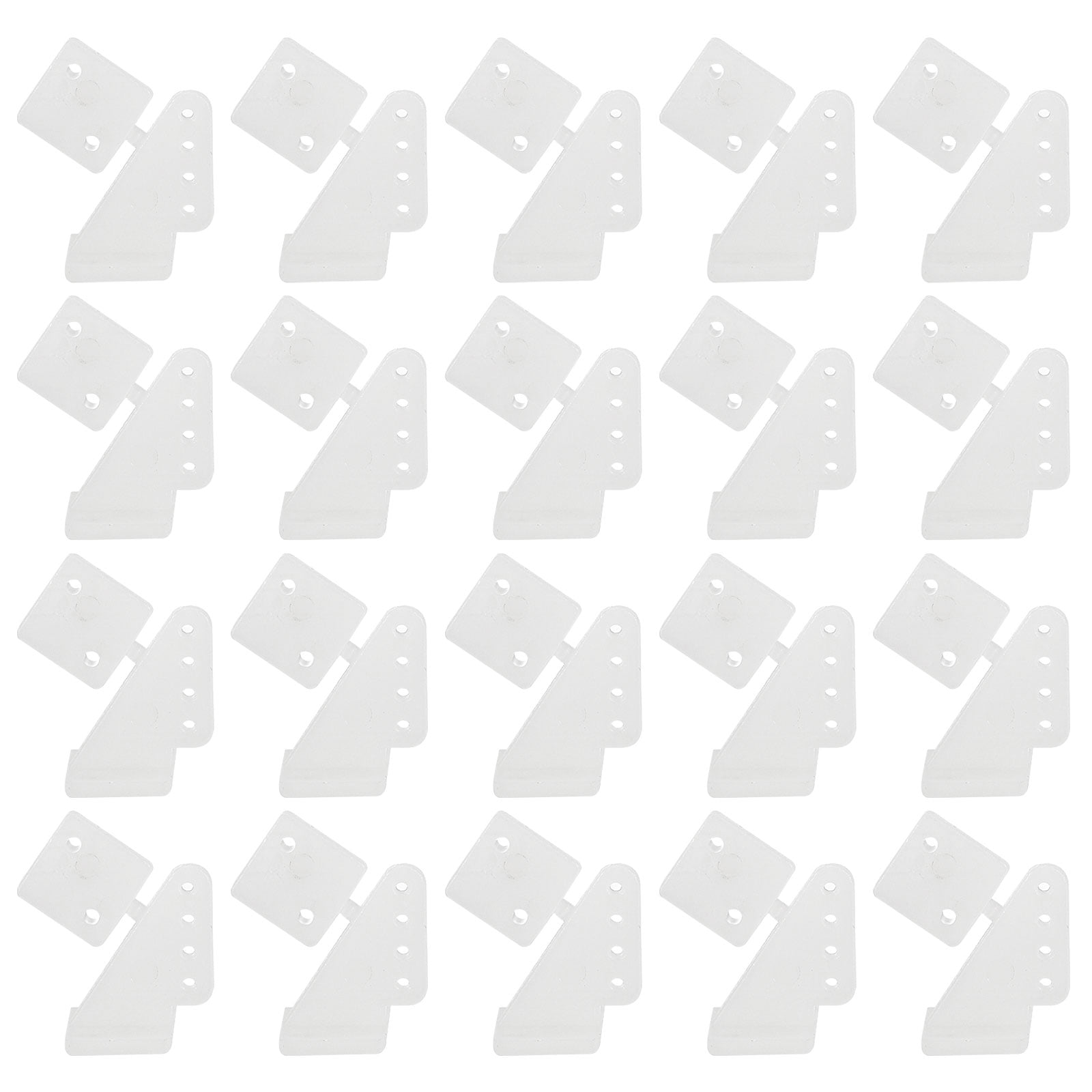 Uxcell 20Pcs Plastic Control Horns, 4 Hole Rudder Angle for RC Parts ...