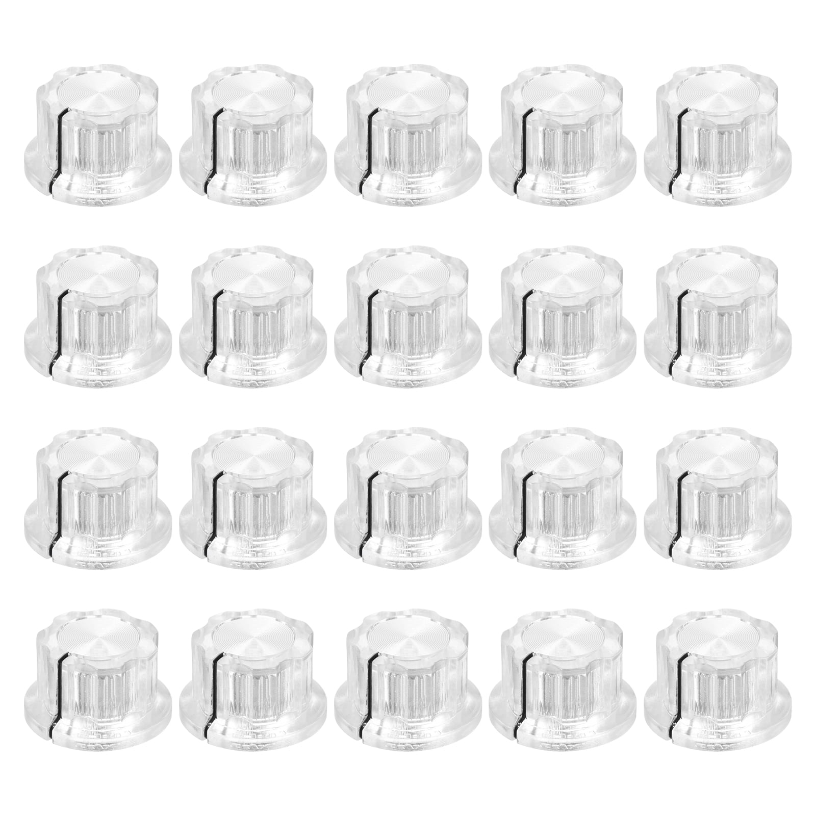 Uxcell 20Pcs Potentiometer Knob Fit 1/4" Shaft Pots, Set Screw Brass ...