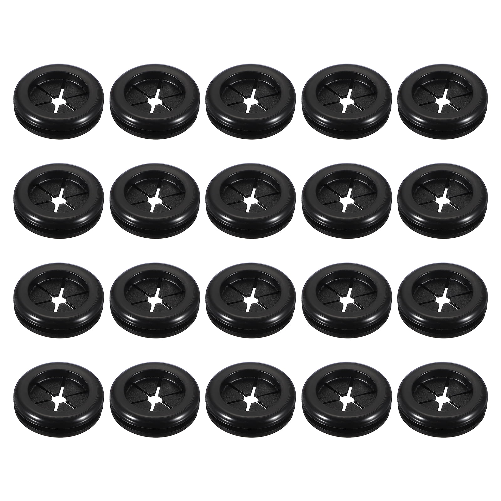 Uxcell 20Pcs Rubber Plug Hole Grommet Kit, 0.8" Firewall Closed Hole ...