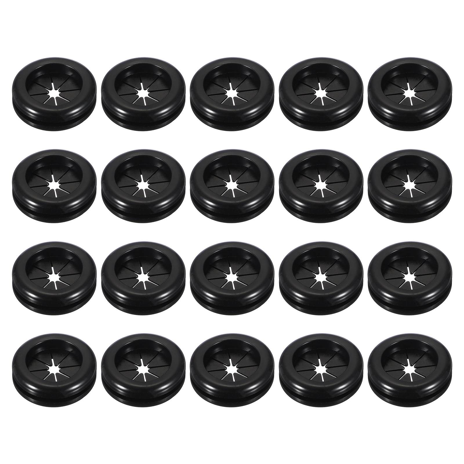 Uxcell 20Pcs Rubber Plug Hole Grommet Kit, 0.9" Firewall Closed Hole ...