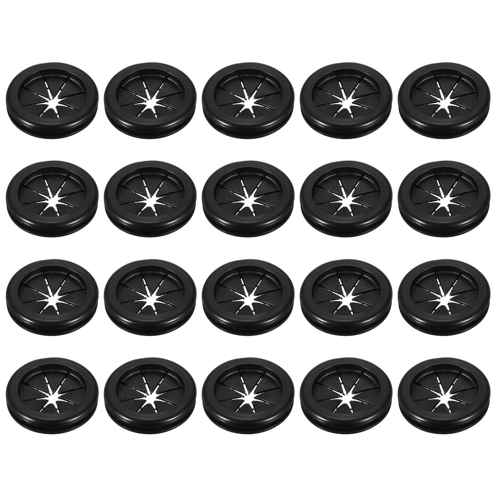 Uxcell 20Pcs Rubber Plug Hole Grommet Kit, 1.4" Firewall Closed Hole ...