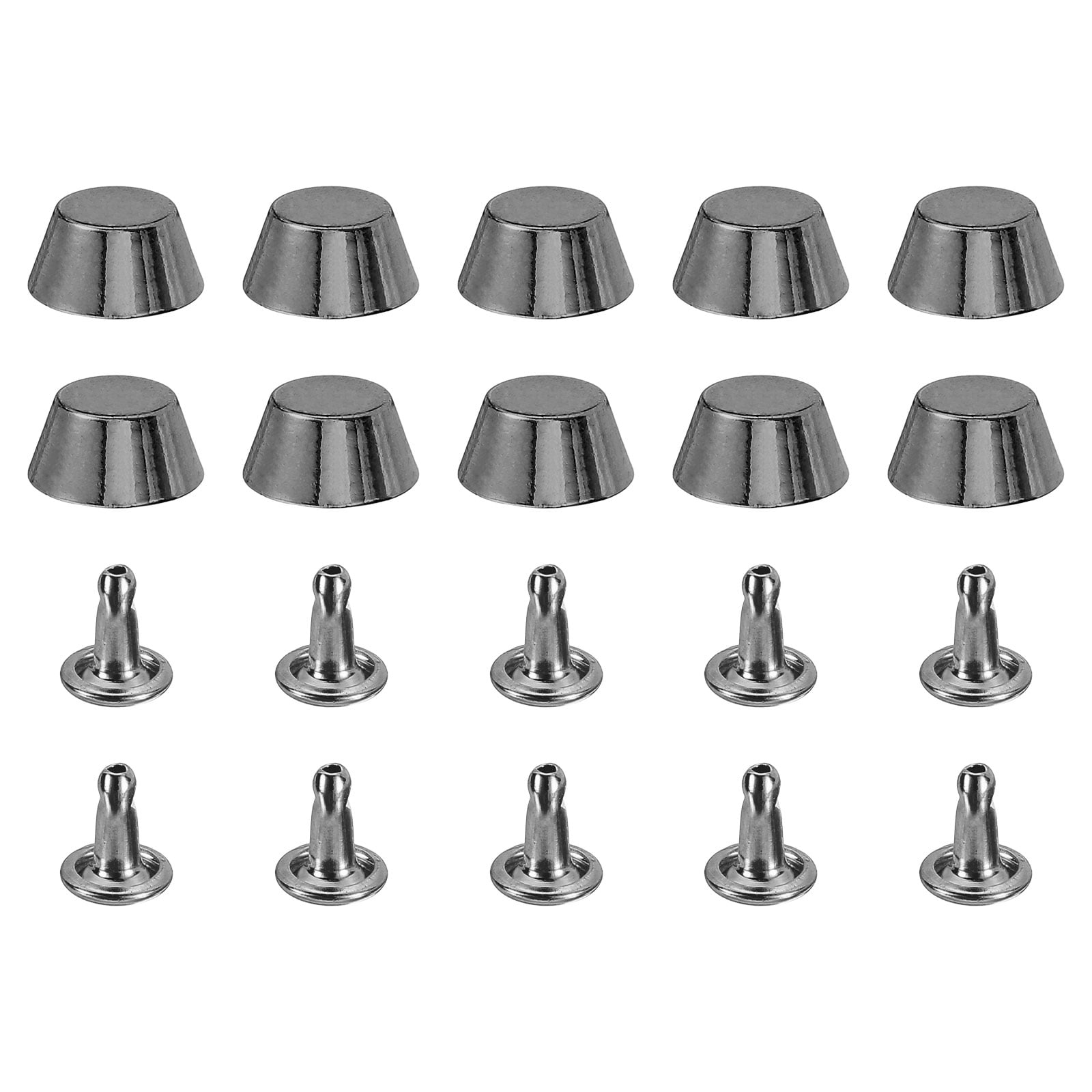 Uxcell 20Pcs Screw Back Rivets, Zinc Alloy 3/8" Handbag Purse Feet ...