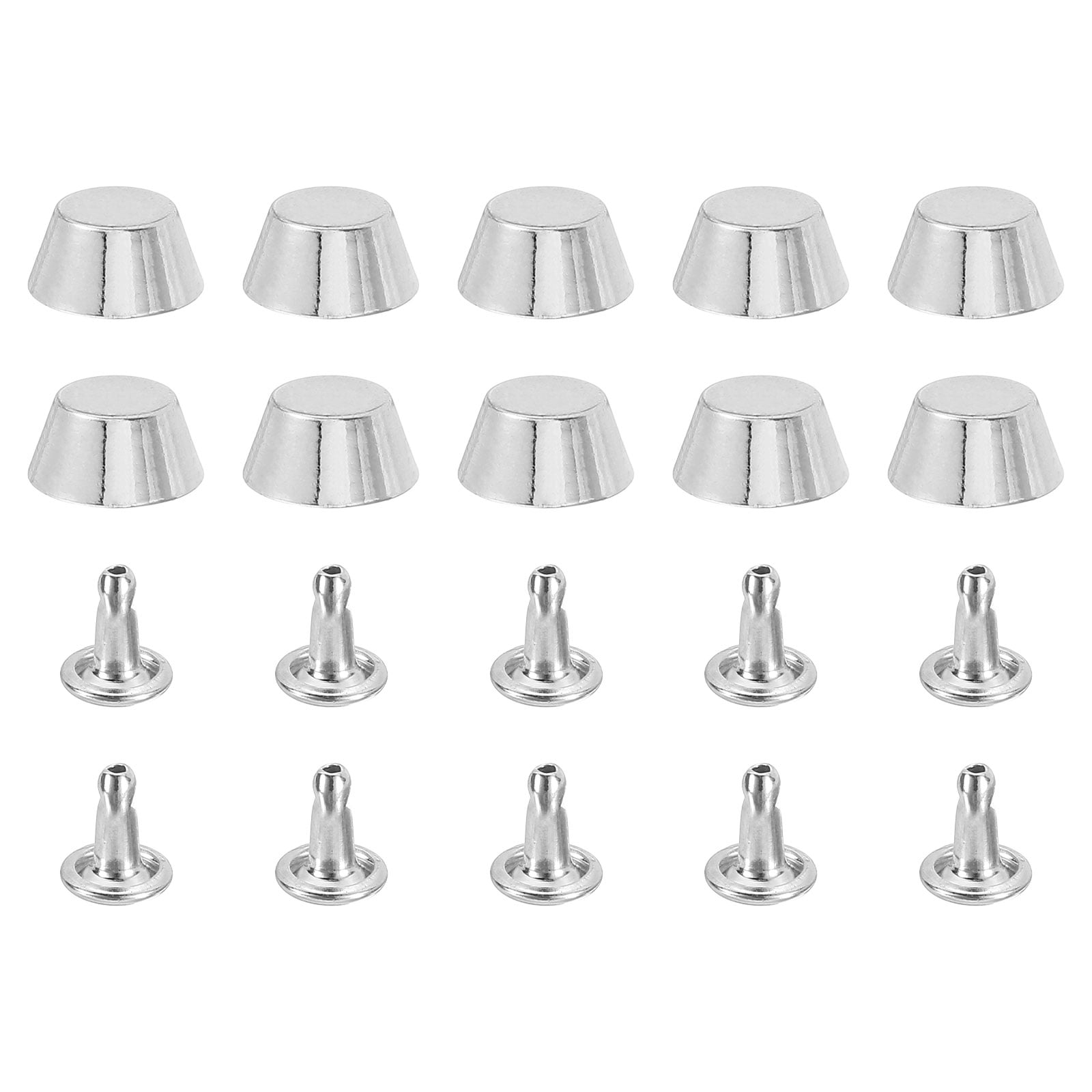 Uxcell 20Pcs Screw Back Rivets, Zinc Alloy 3/8" Handbag Purse Feet ...
