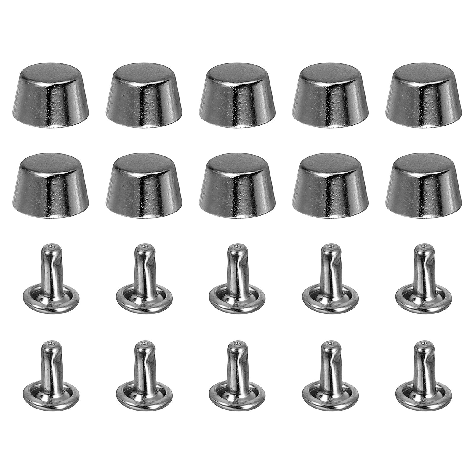 Uxcell 20Pcs Screw Back Rivets, Zinc Alloy 5/16" Handbag Purse Feet ...